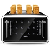 Gevi 4-Slice Toaster with LED Screen, Extra-Wide Slots, Removable Tray ...