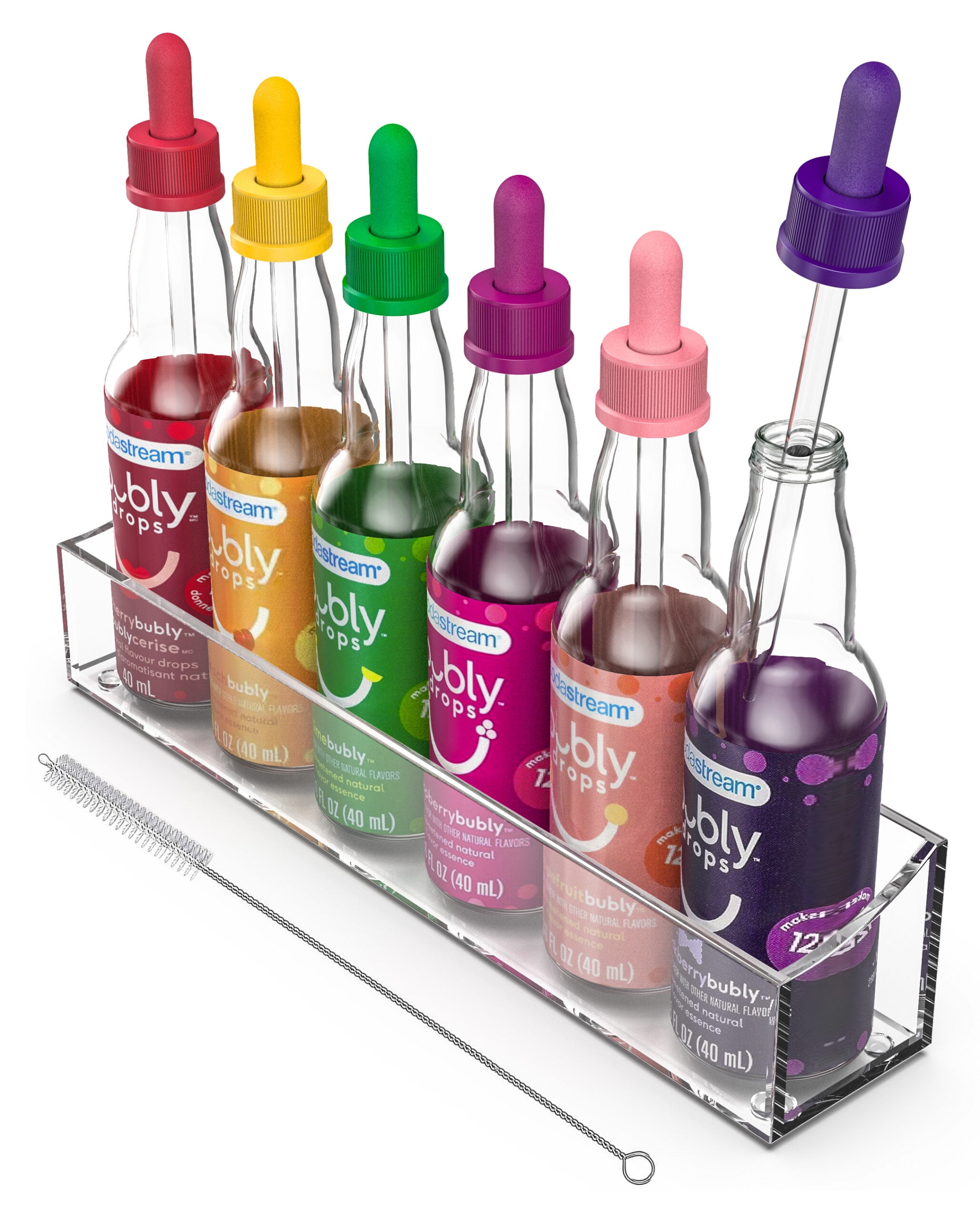 Gevoli Glass Dropper Pipettes, and Acrylic Holder for SodaStream Bubly ...