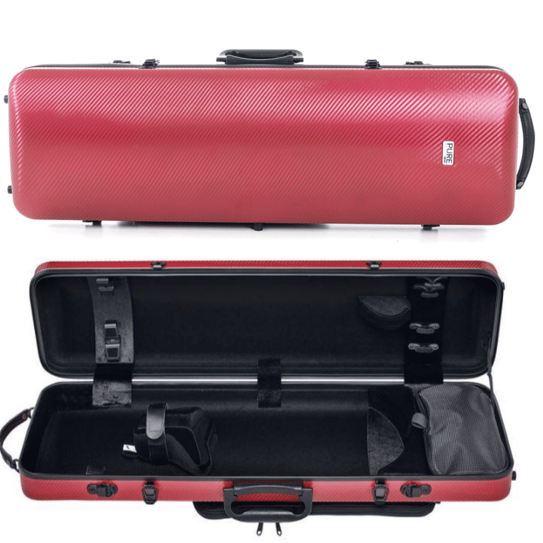 PURE by GEWA Polycarbonate 2.4 Oblong Violin Case - Red/Black - Subway ...