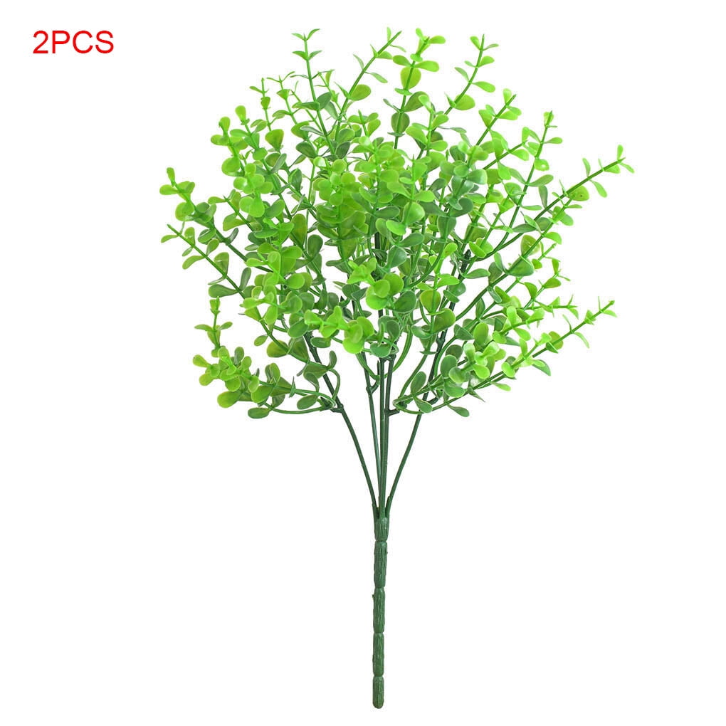 GeweYeeli 2PCS Artificial Plant Leaf Home Greenery Plant Centerpiece ...