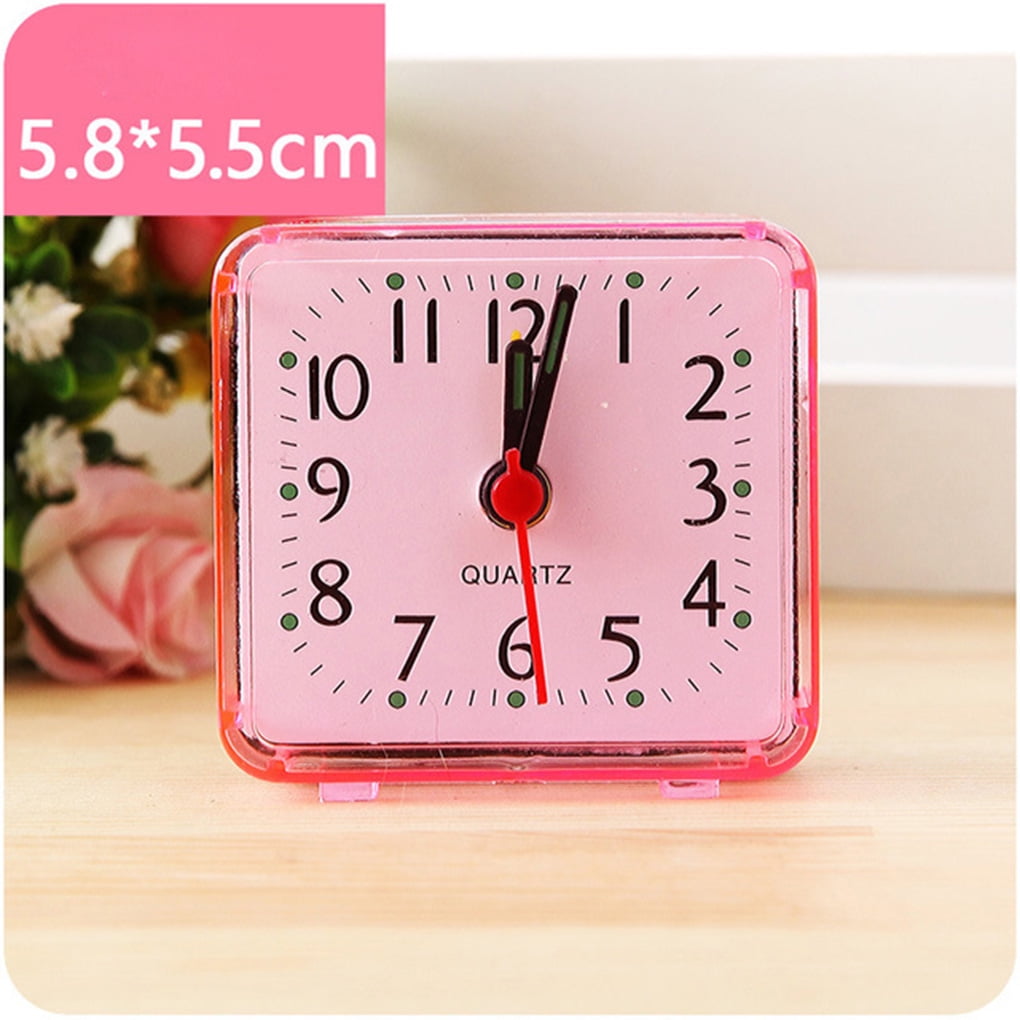 GeweYeeli Small Clock Desk Battery Powered Quartz Alarm Clock Home ...