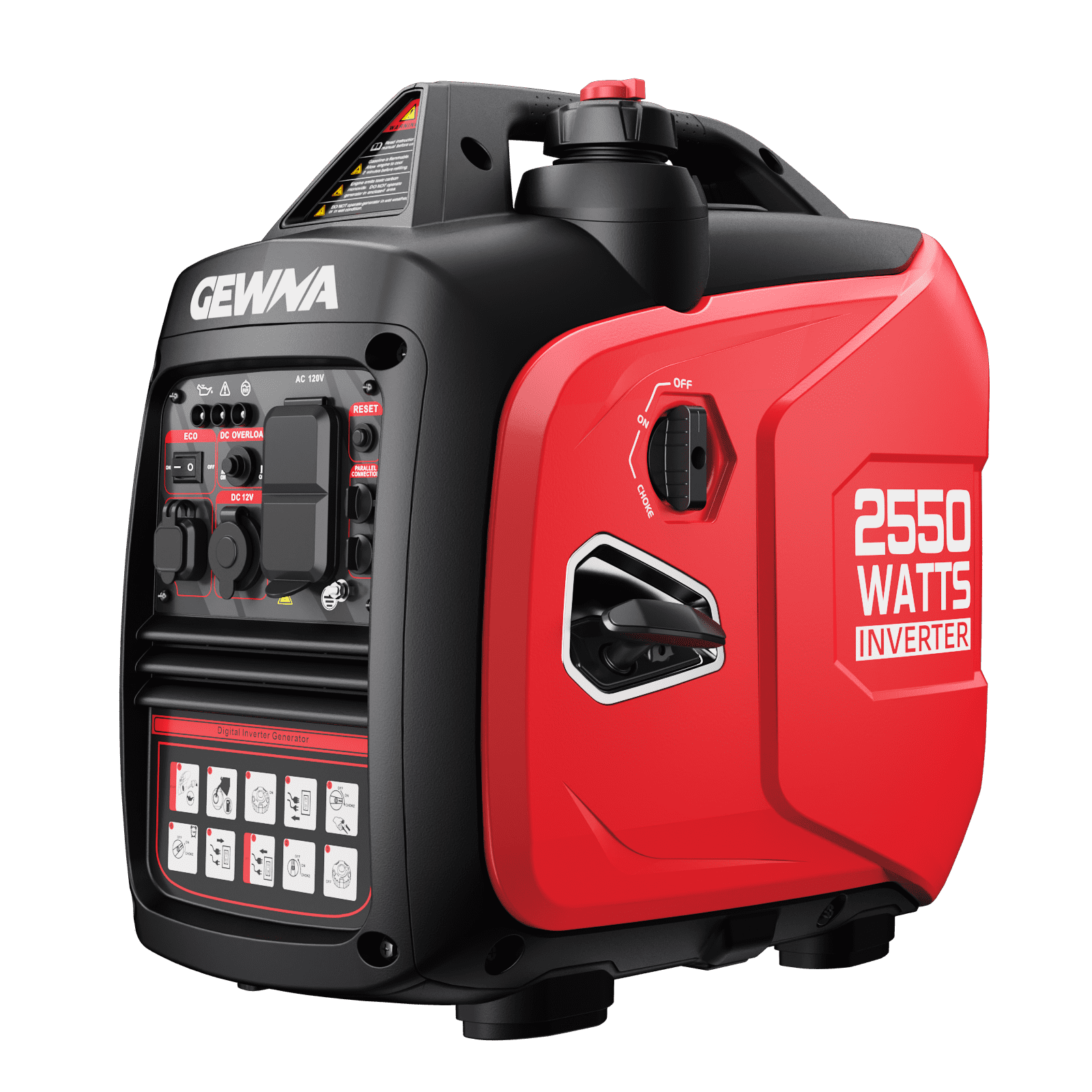Gewna 2550W Gas Inverter Generator,Portable & Quiet,Low Oil for Home ...