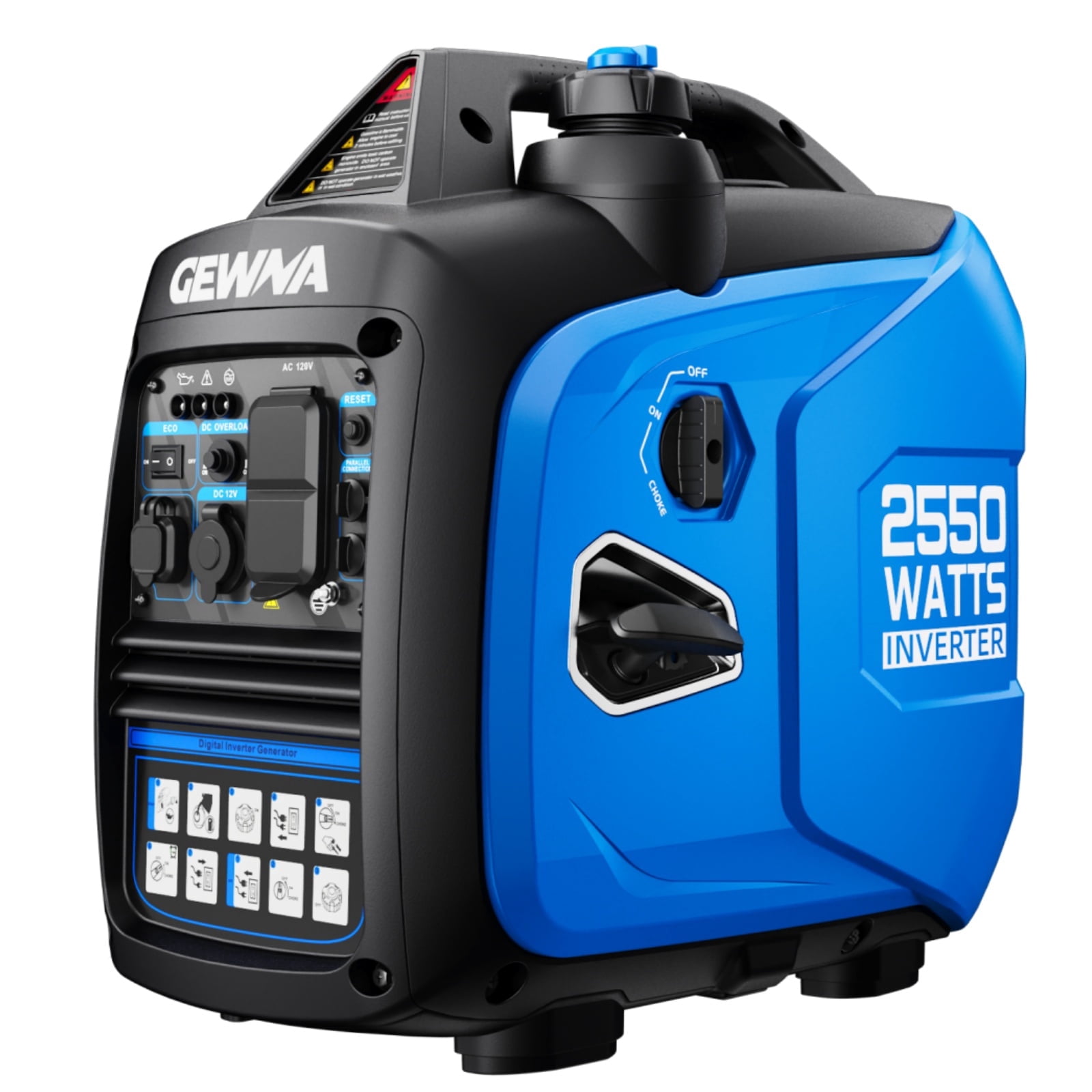 Gewna 2550W Gas Inverter Generator,Portable & Quiet,Low Oil for Home ...