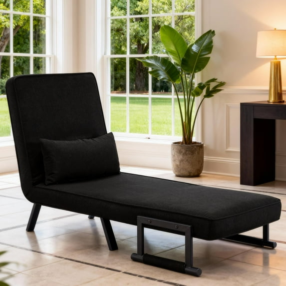 Gewnee 26"4-in-1 Folding Armchair,Sleeper Sofa with 5-Level Adjustable ...