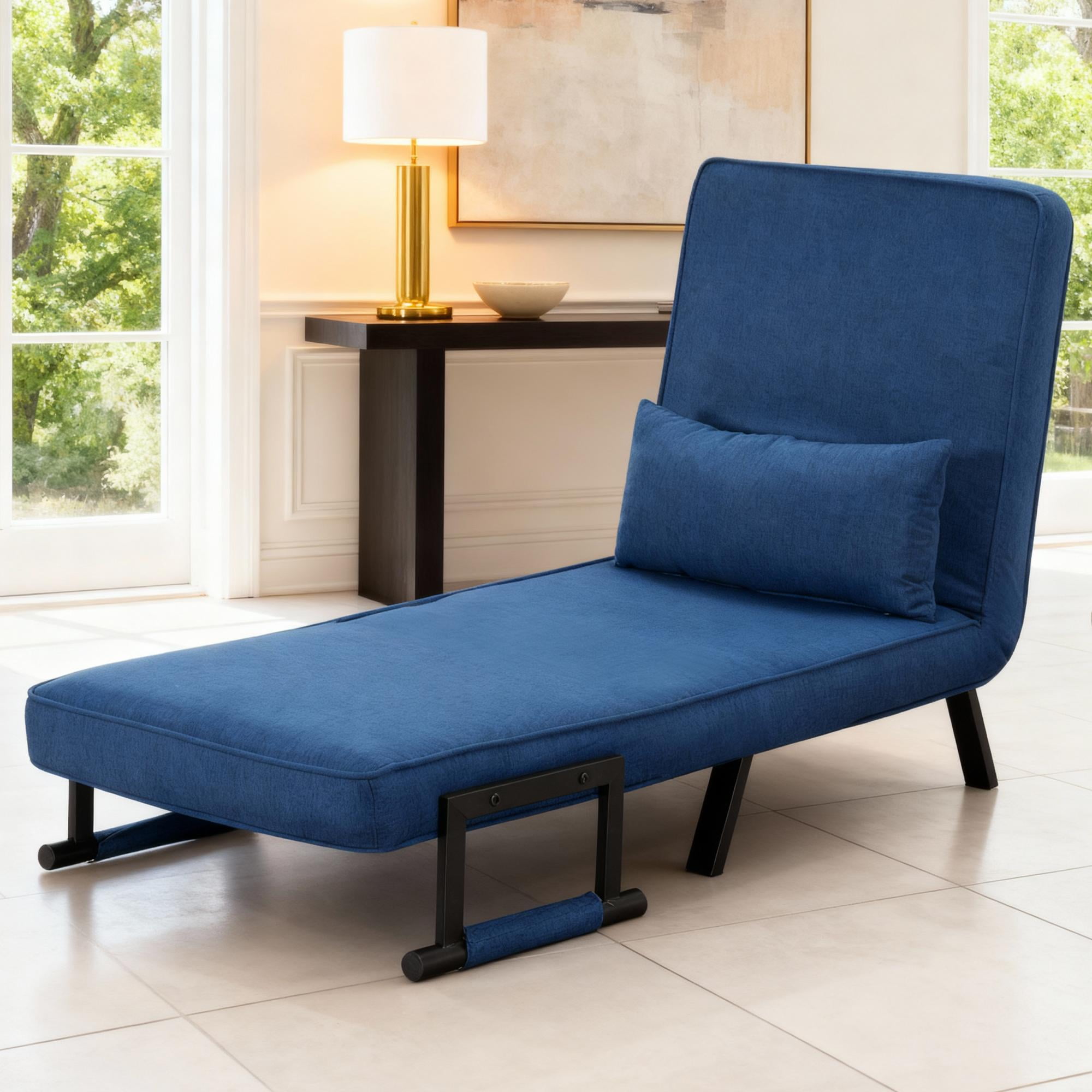 Gewnee 26"4-in-1 Folding Armchair,Sleeper Sofa with 5-Level Adjustable ...