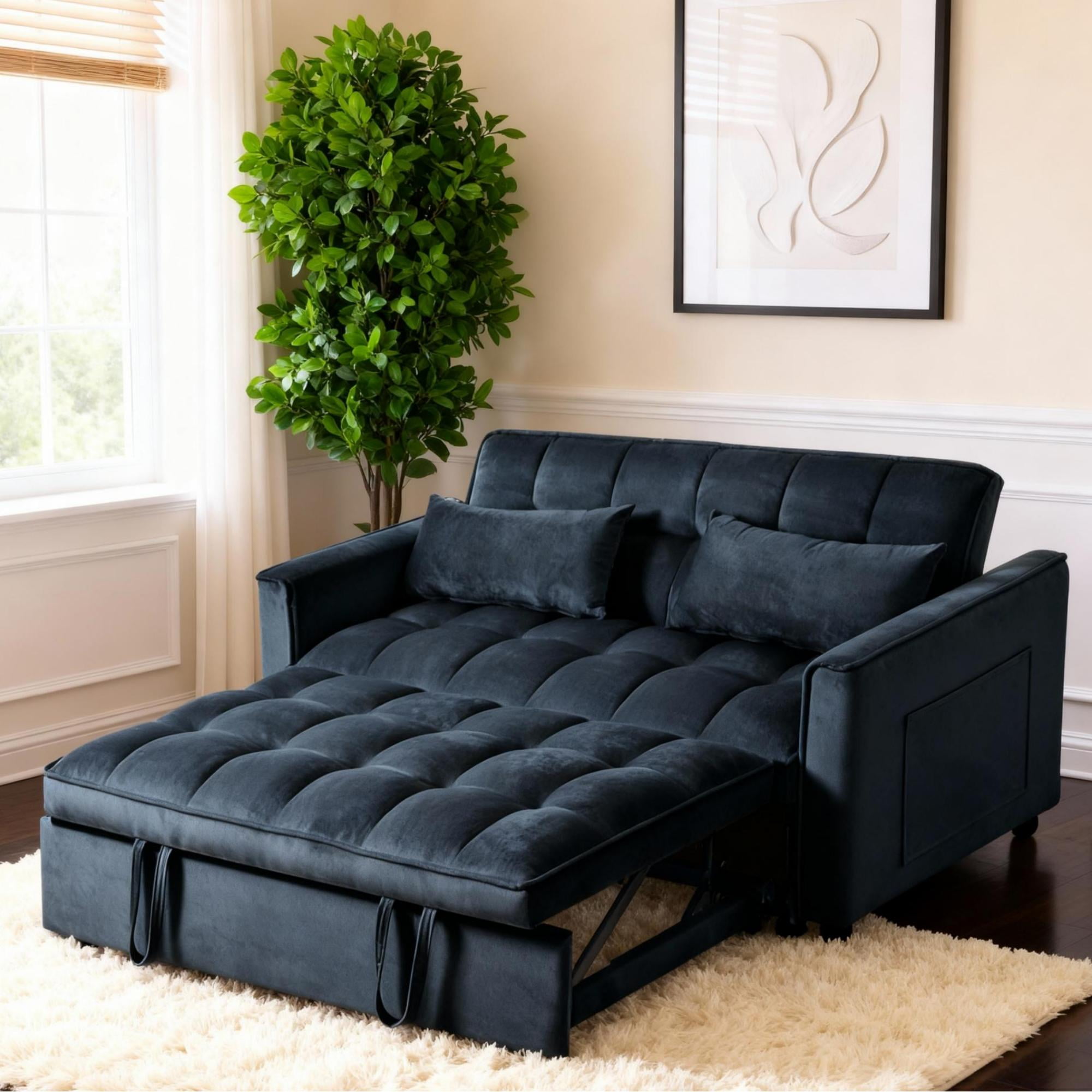 Gewnee 3 in 1 Convertible Sleeper Sofa Bed,Pull Out Couch Bed ...