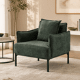 Gewnee 32" Accent Chair, Fabric Armchair with Pillow, Wood Frame and ...