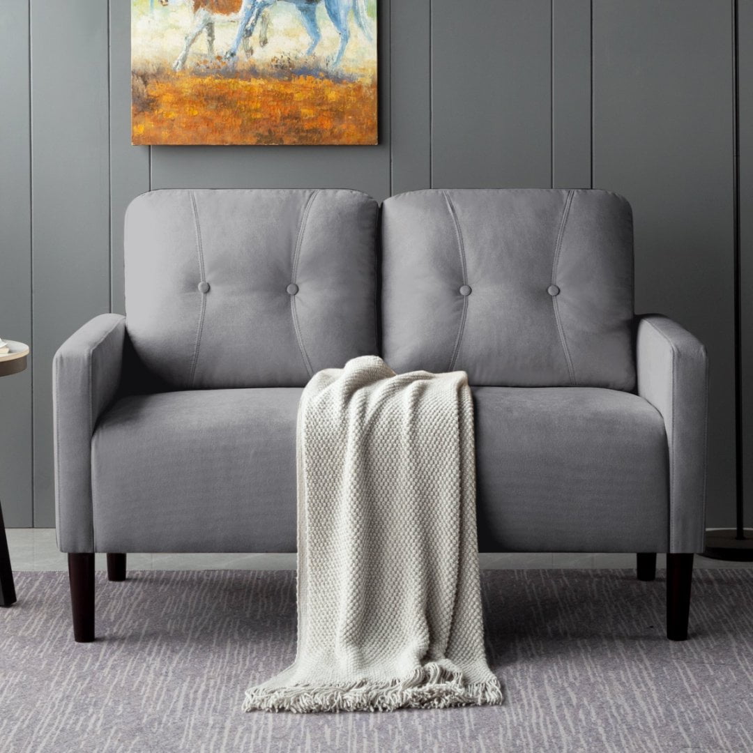 Gewnee 51.2 Inch Loveseat sofa, Modern 2-Seater Sofa Couch for Living ...