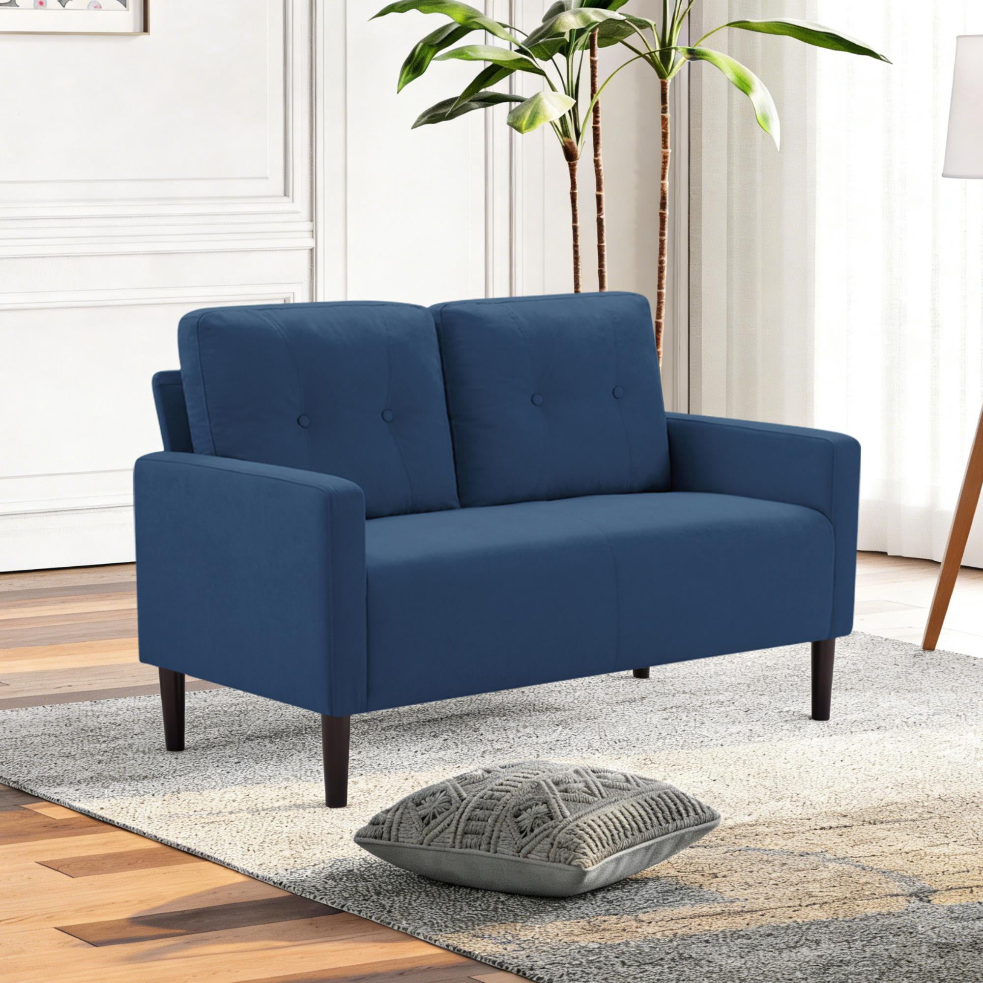 Gewnee 51.2" Loveseat Sofa,Modern Small Space Couch with Solid Wood ...