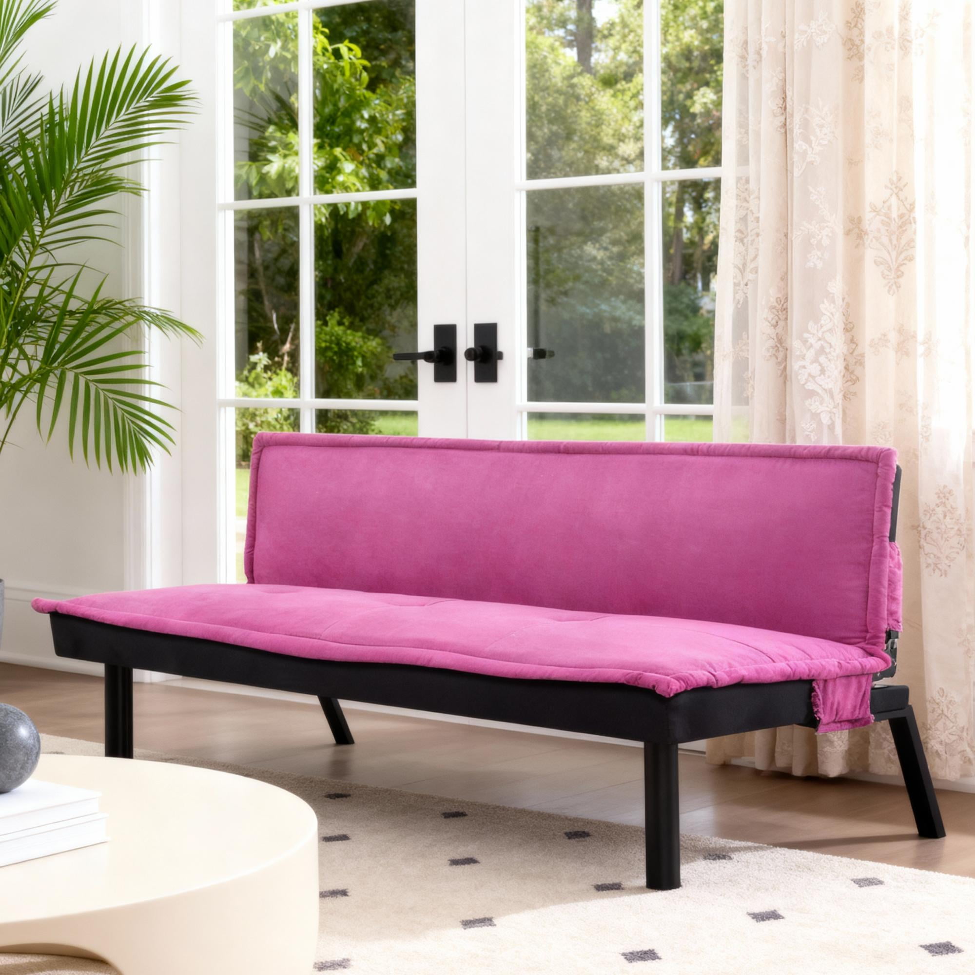 Gewnee 64.6" Futon Sofa Bed,5-Position Backrest Adjustment,Modern ...