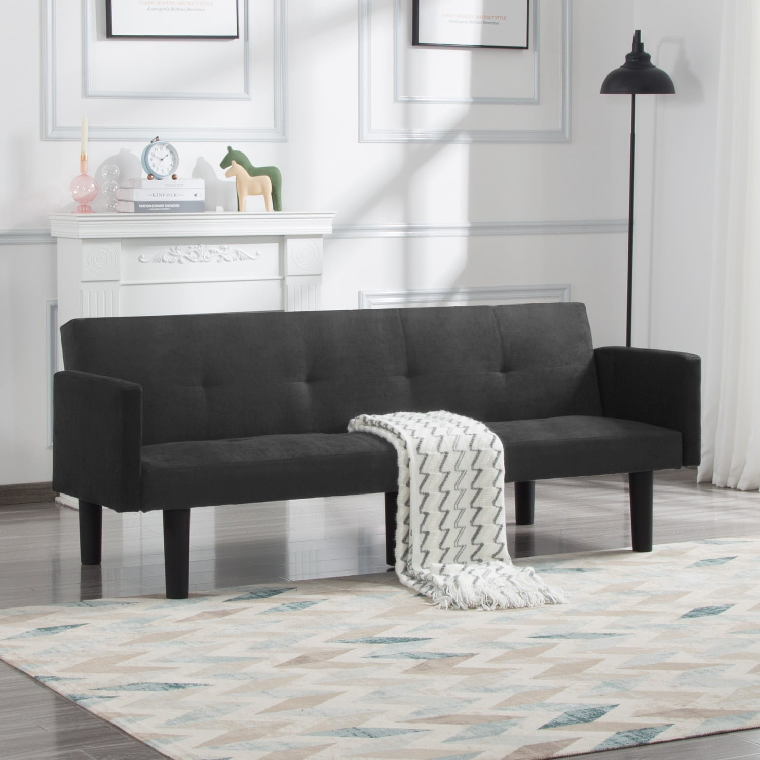 Gewnee Convertible Futon Sofa Bed,74.8" Comfy Loveseat Sleeper Sofa ...