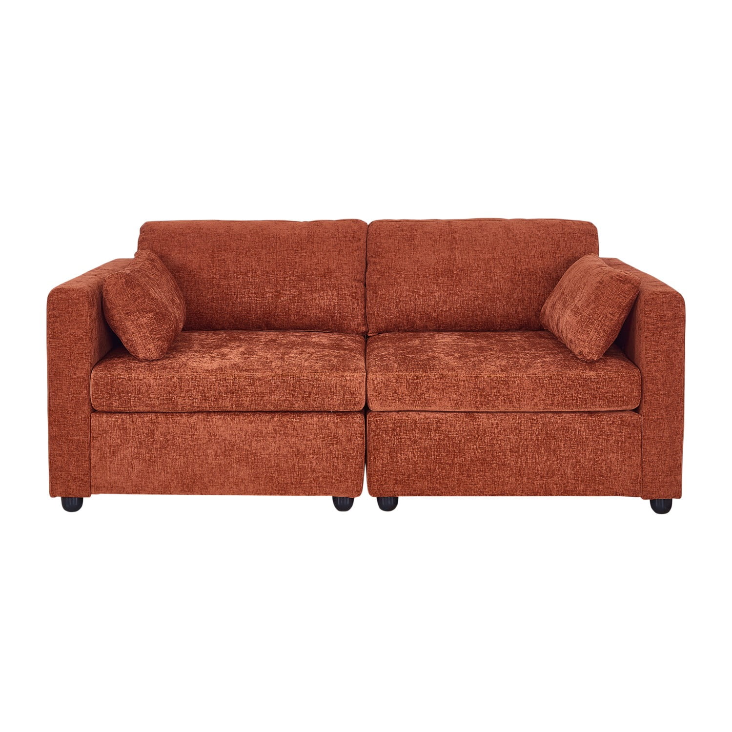 Gewnee Convertible Modular Sectional Sofa, Modern Loveseat with Pillow ...