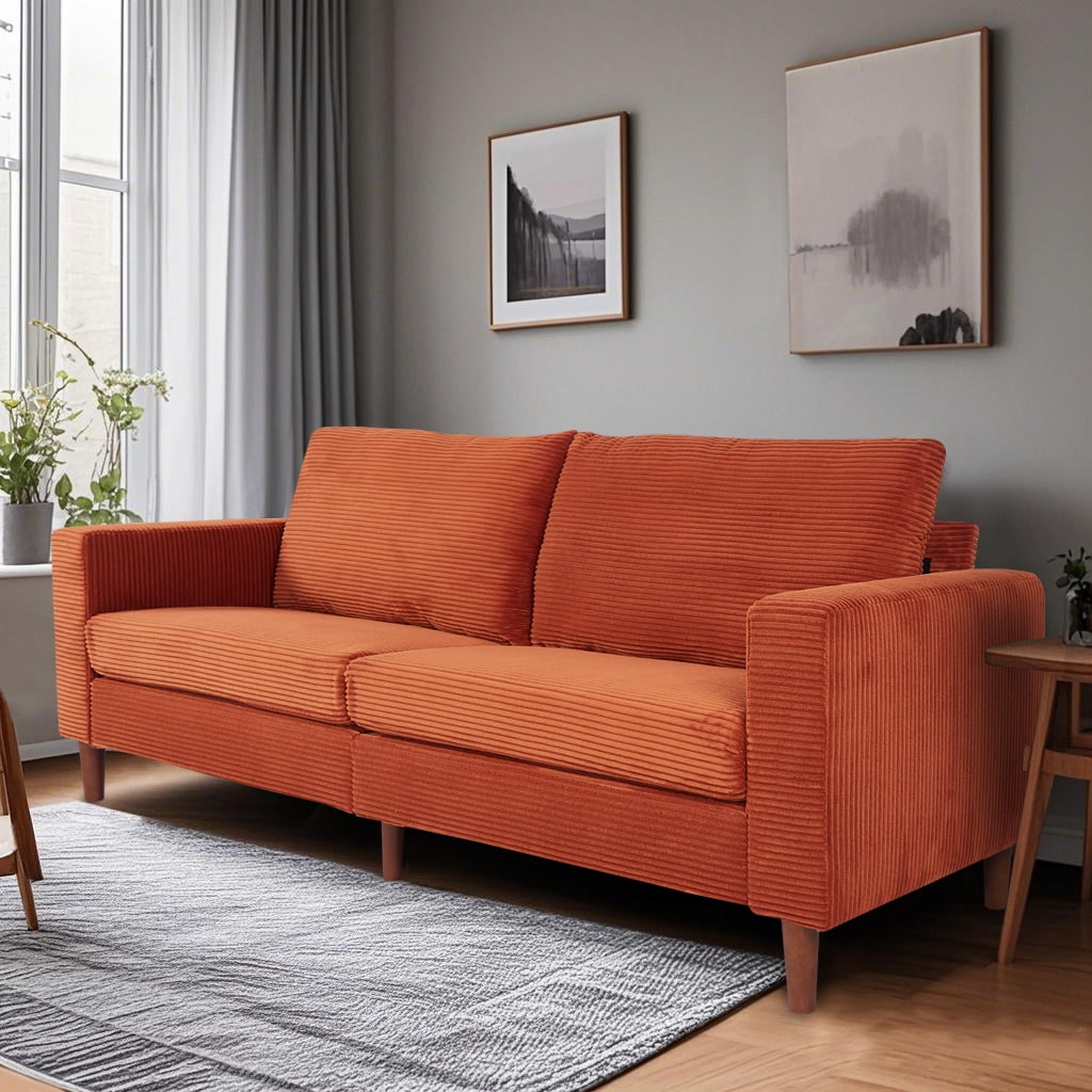 Gewnee Corduroy Modern Elegant Loveseat Sofa Couch, Small Couches for ...