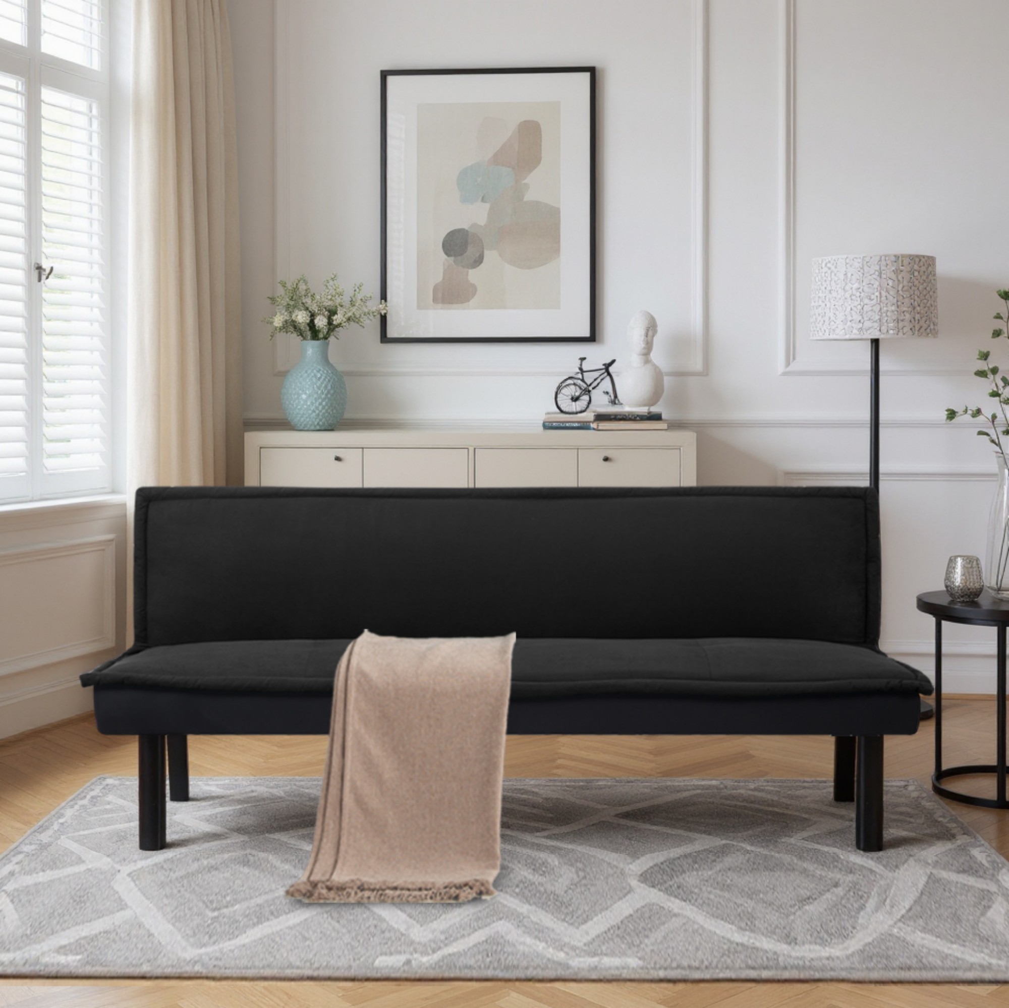 Free Shipping! Gewnee Modern Velvet Futon Sofa Bed, Convertible ...