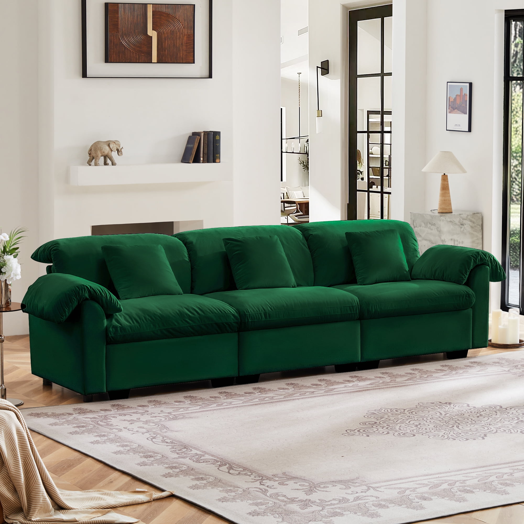 Gewnee Modular Oversize 3 Seaters 119" Deep Seat Couches for Living ...