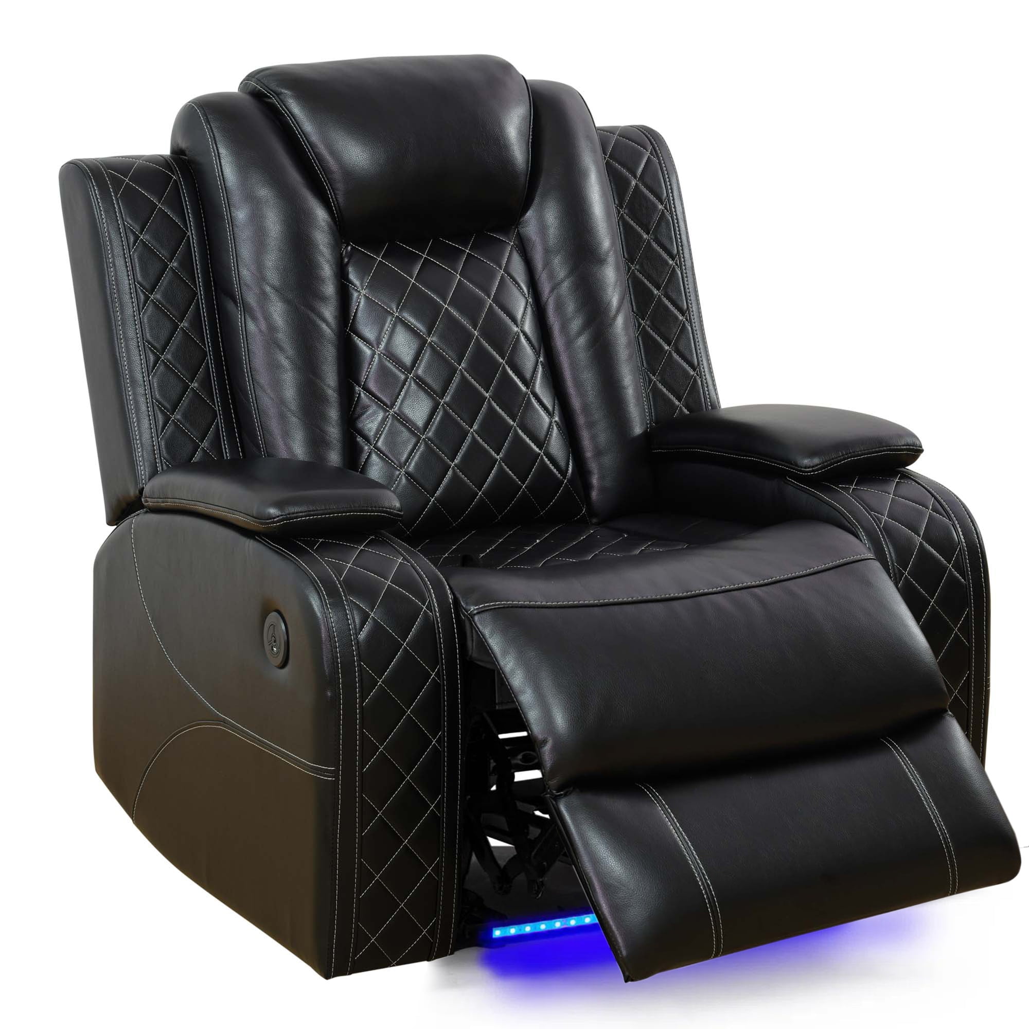 Gewnee Power Recliner Chair with USB Ports and LED Lights,Home Theater ...