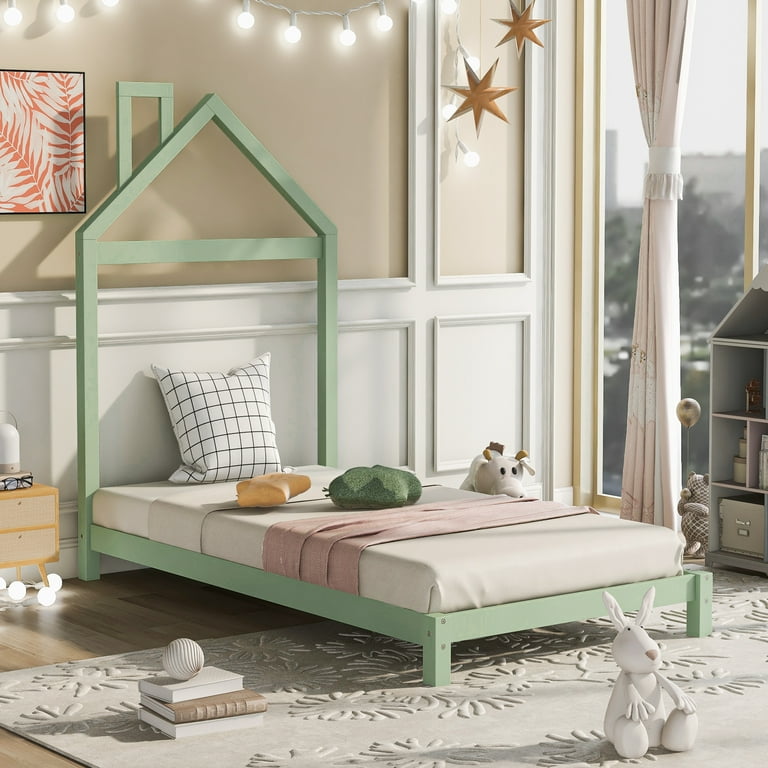 Solid wood twin platform bed store