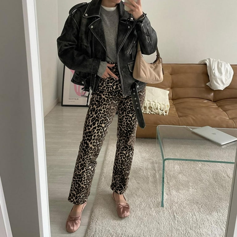 leopard petite pants