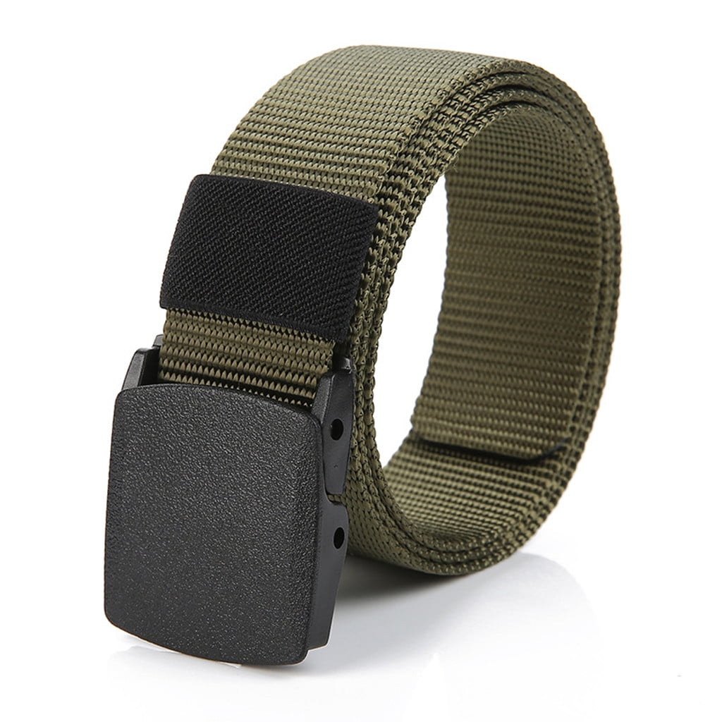 Gewsdrf Mens Belts,Mens Belts Leather Belt Nylon Waist Mens Metal- Long ...
