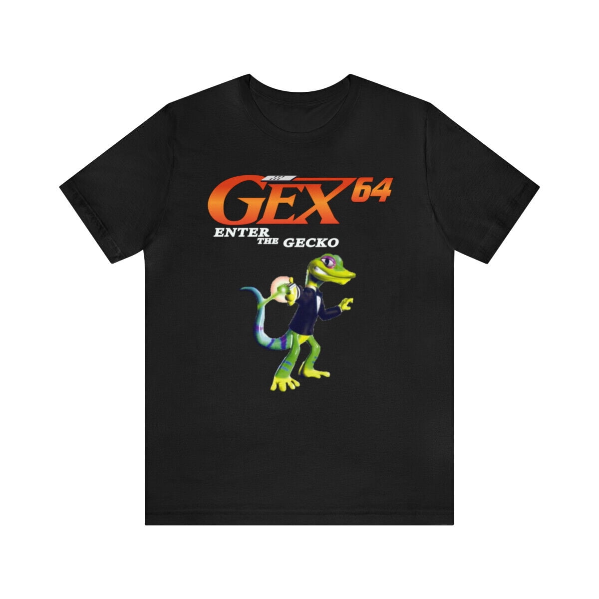 Gex 64 Enter The Gecko N64 Cover Art Retro Style Unisex Short Sleeve ...