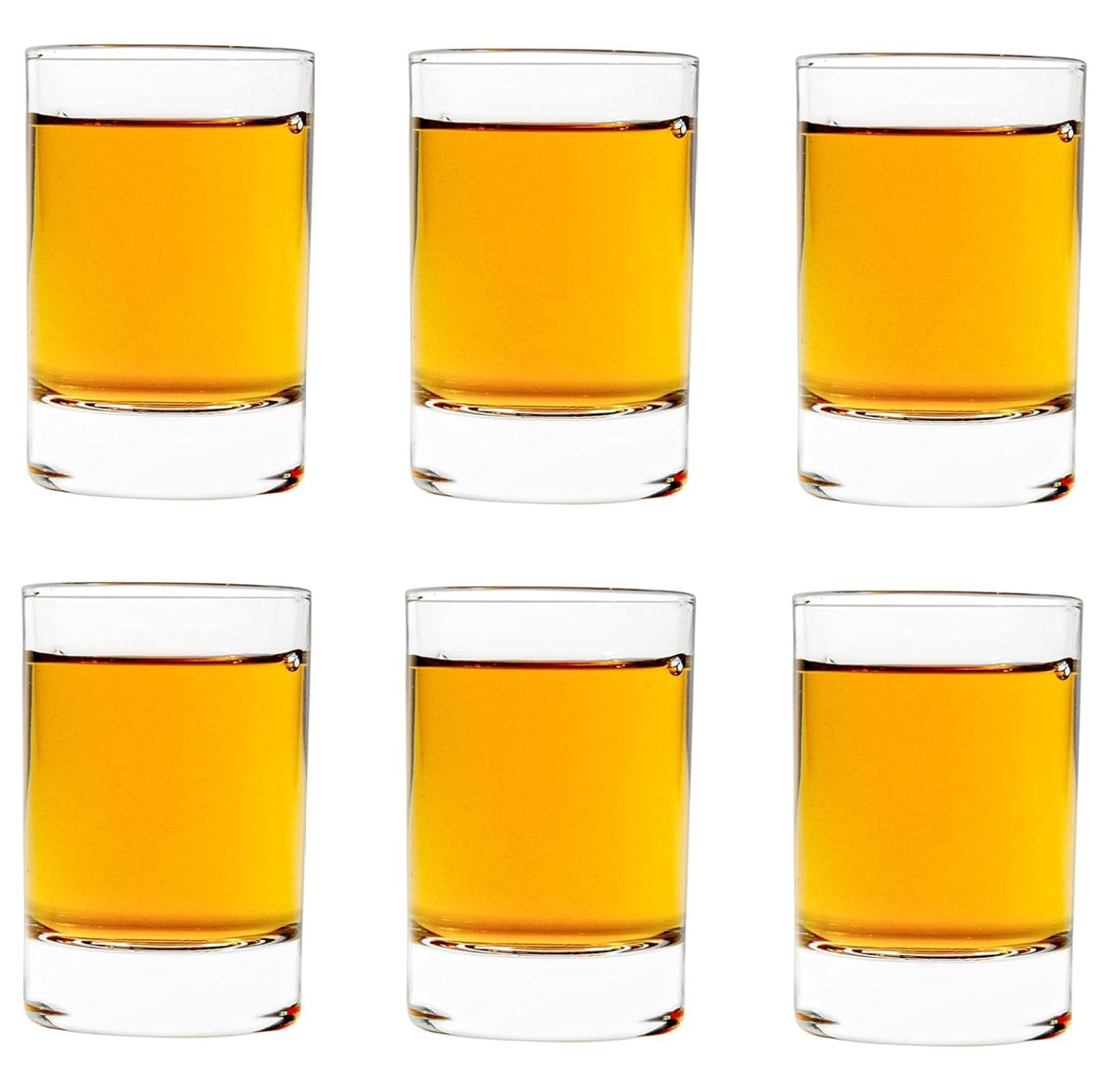 Gexandy 1.9 Ounce Shot Glasses, Set of 6 Small Liquor and Spirit ...