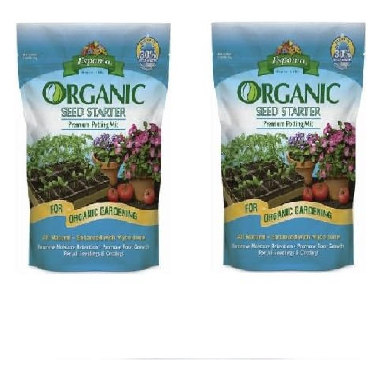 Gexandy 16 qt. Organic Seed Starter Premium Potting Mix (2) - Walmart ...
