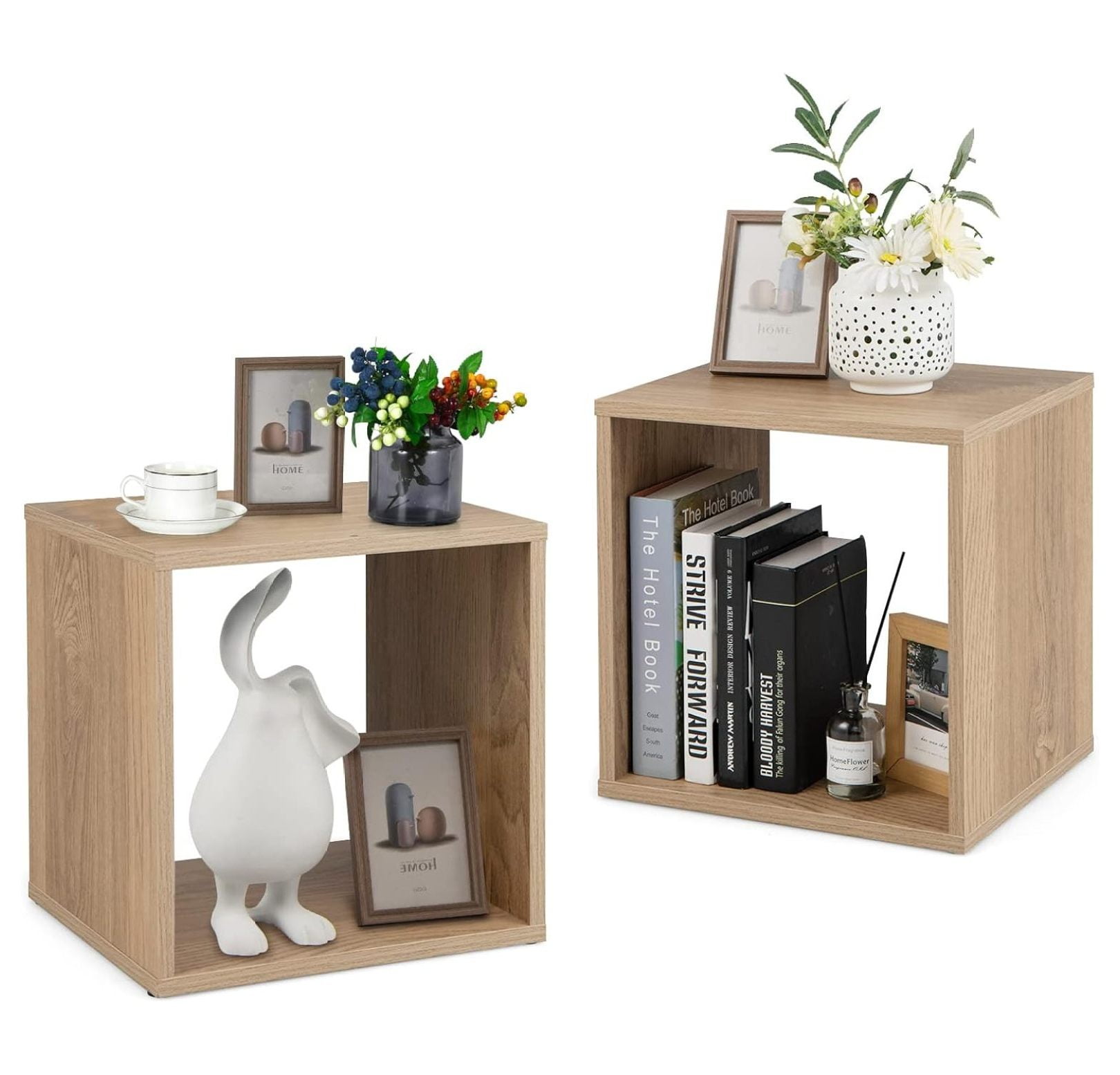 Gexandy 2 Pieces Decorative Cube Storage Organizers, Stackable Open ...