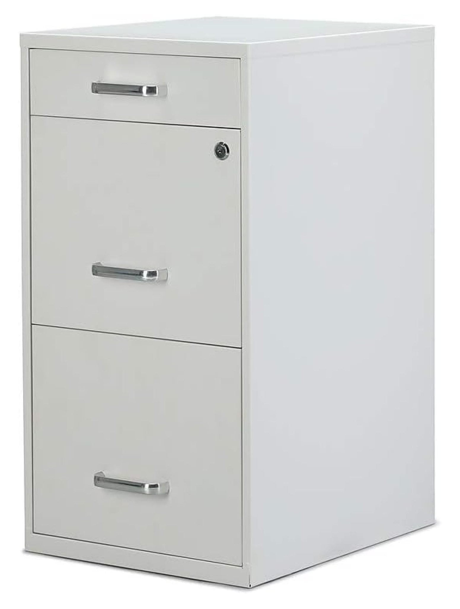 Gexandy 2806666 3-Drawer Vertical File Cabinet Locking Letter White 18 ...