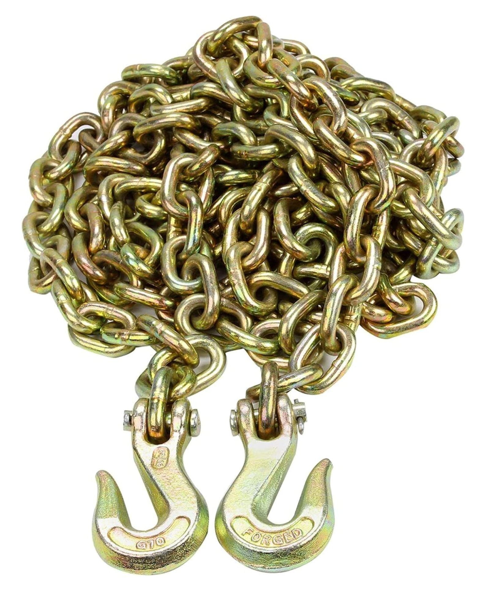 Gexandy 3/8 inch x 20 Feet G70 Binder Chain with Clevis Grab Hook 6,600 ...
