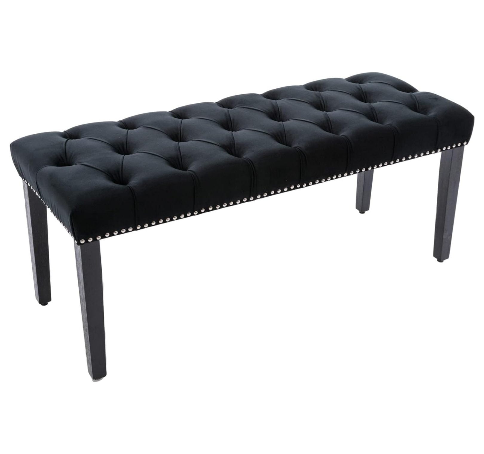 Gexandy Button-Tufted Ottoman Bench, Upholstered Bedroom Benches Velvet ...