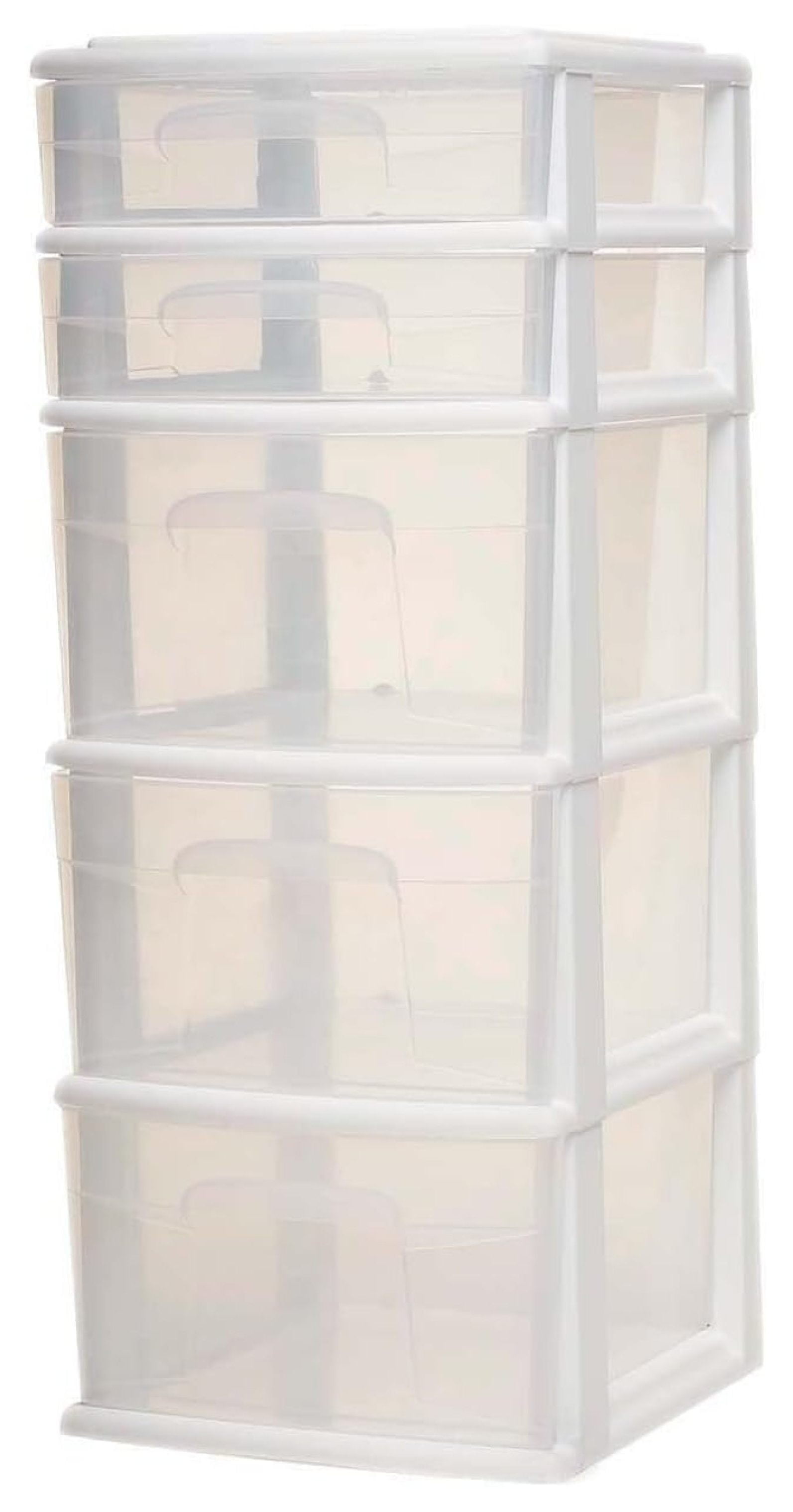 Gexandy Clear Plastic 5 Drawer Medium Home Organization Storage ...
