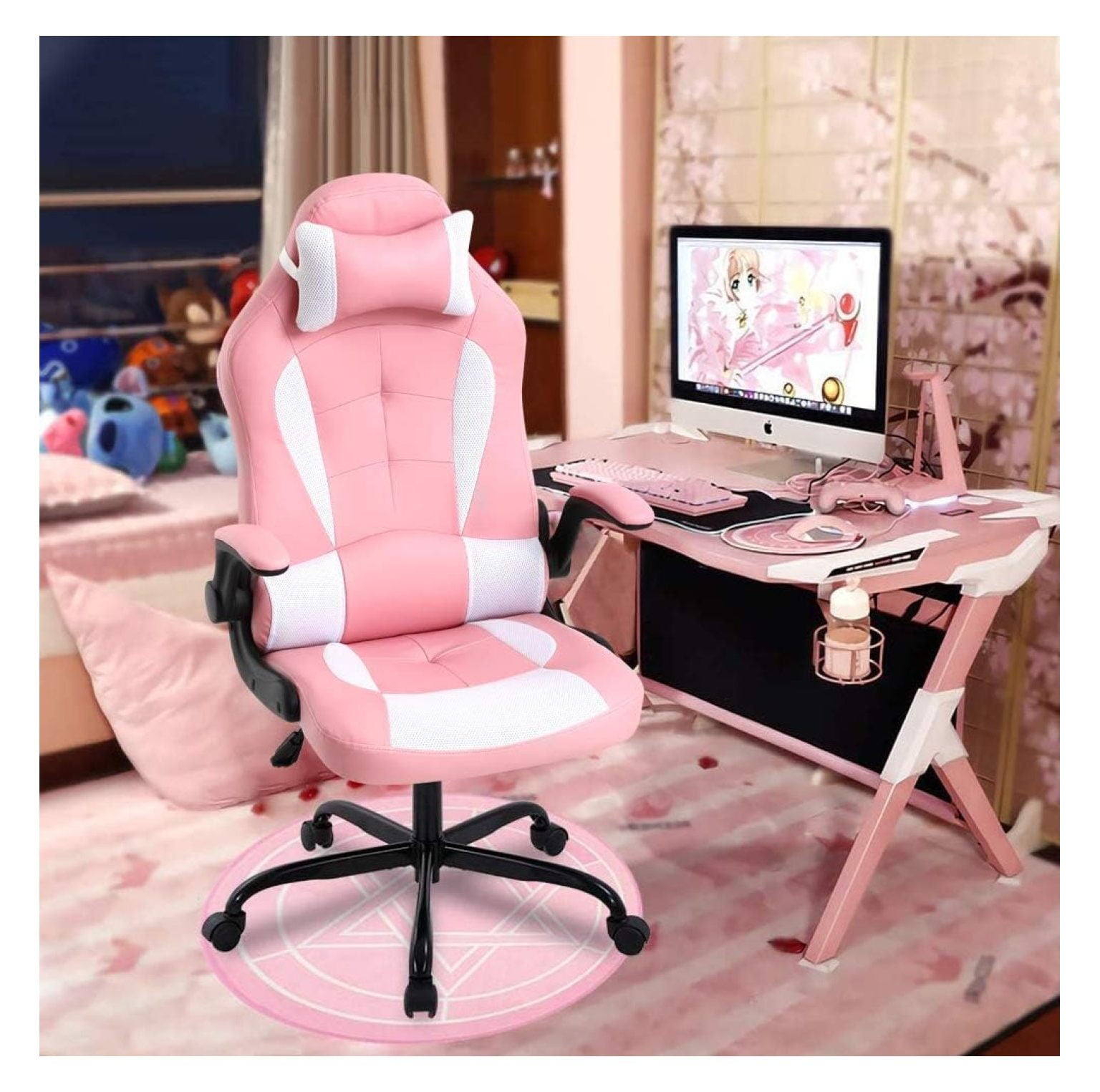 Gexandy Gaming Chair for Adults, Ergonomic Computer Chair w/ Up Armrest ...