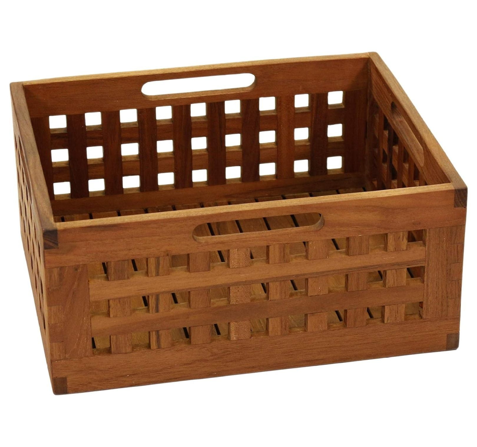 Gexandy Grate Medium Size Teak Storage Bin - Walmart.com