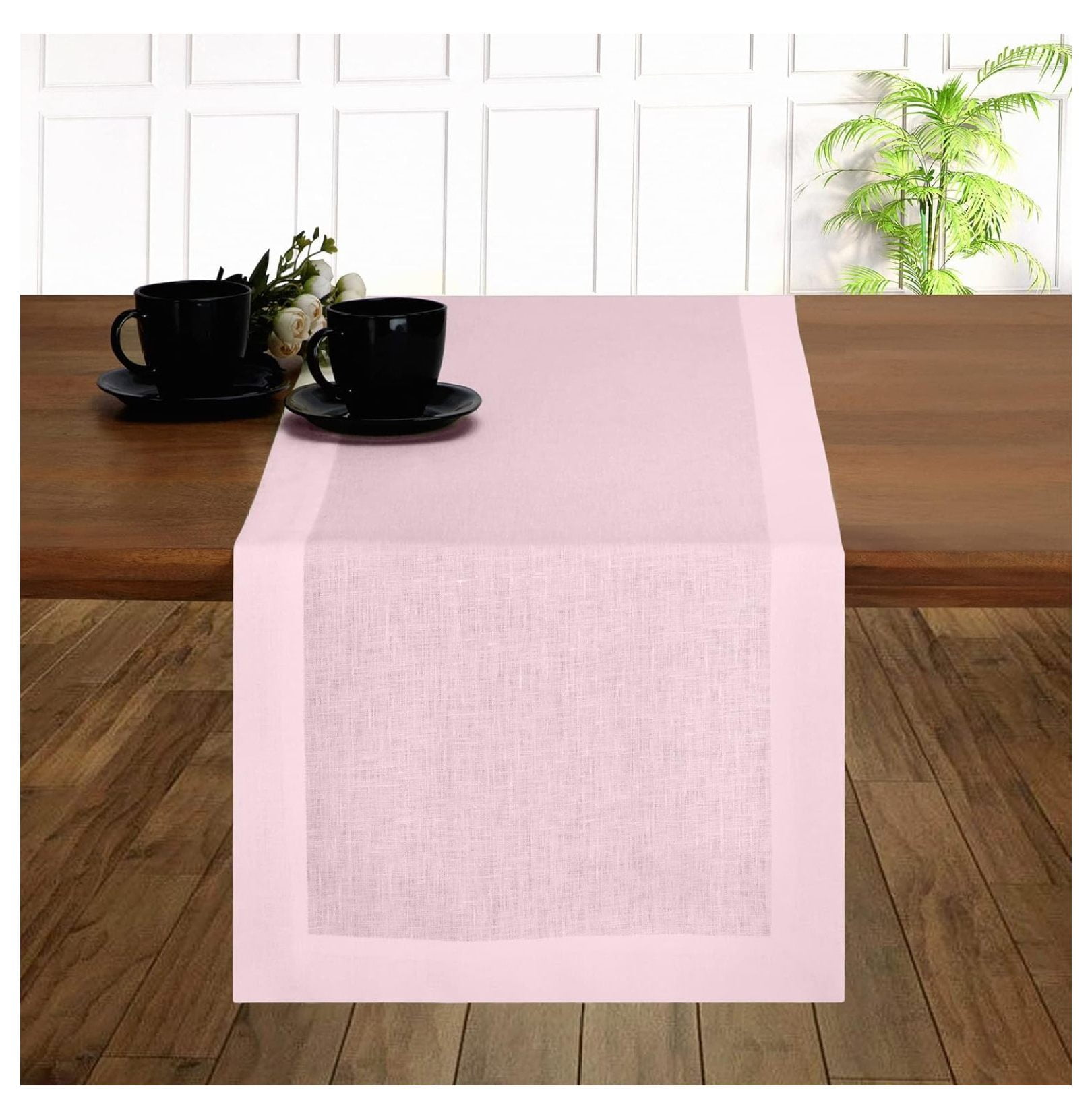 Gexandy Linen Table Runner 14 x 120 Inch - 100% Pure Linen Pastel Table ...