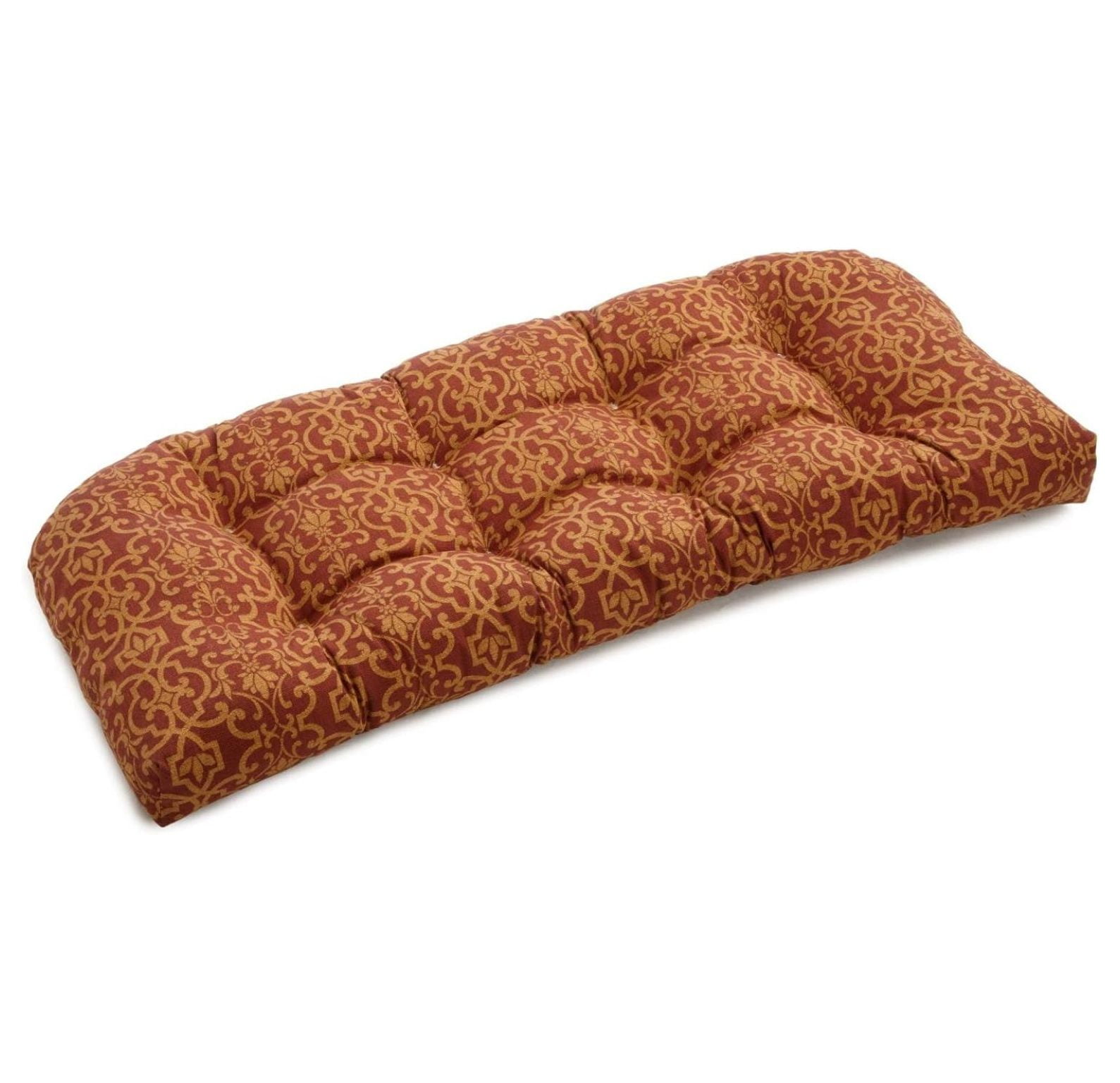 Gexandy Outdoor Rounded Back Loveseat Cushion, 42" x 19", Vanya Paprika - Walmart.com