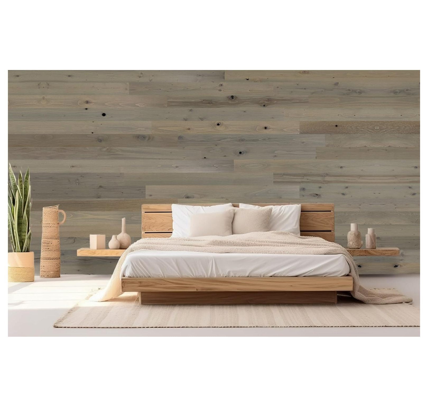 Gexandy River Reclaimed Wooden Wall Planks - Simple Peel & Stick Wall ...