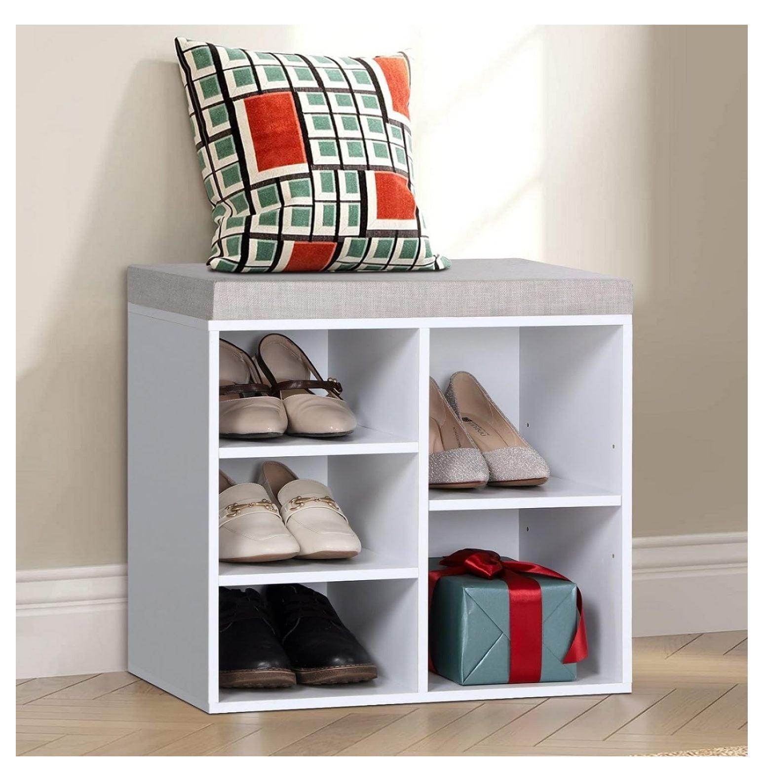 Gexandy Shoe Storage Bench, Small Shoe Entryway Bench with Seating ...