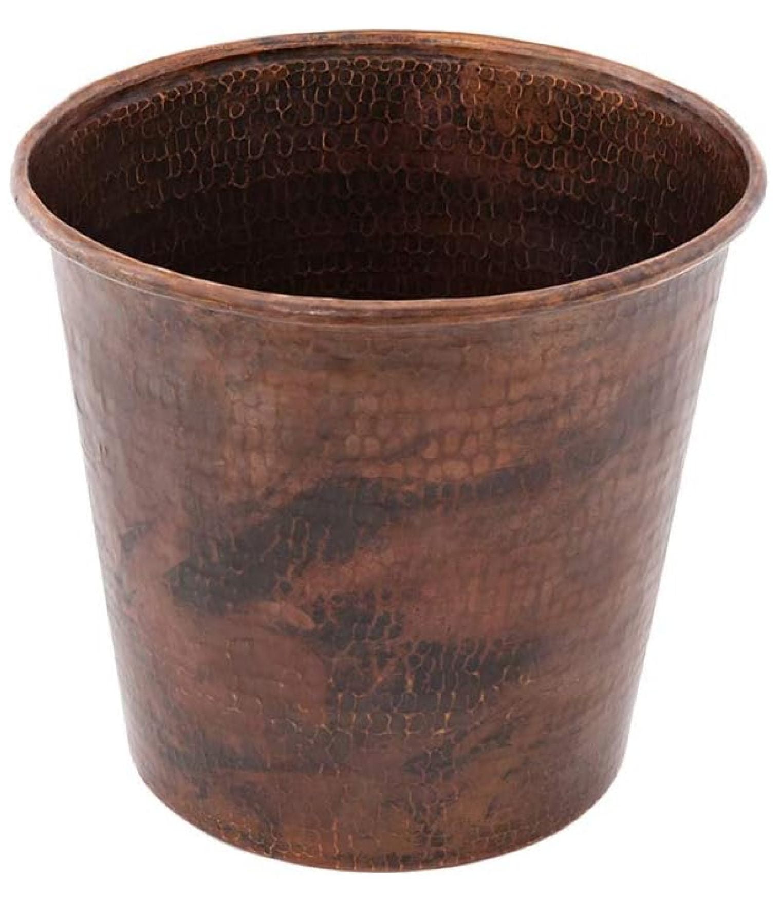 Gexandy TC11DB Hand Hammered Copper Trash Can, Oil Rubbed Bronze ...