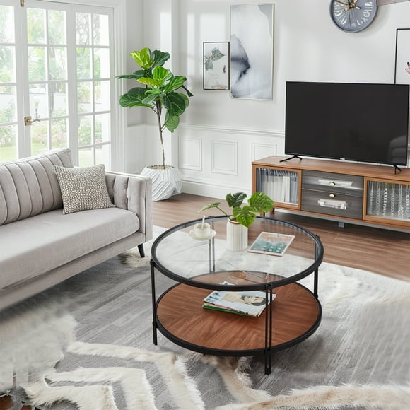 Round Glass Coffee Tables in Coffee Tables - Walmart.com