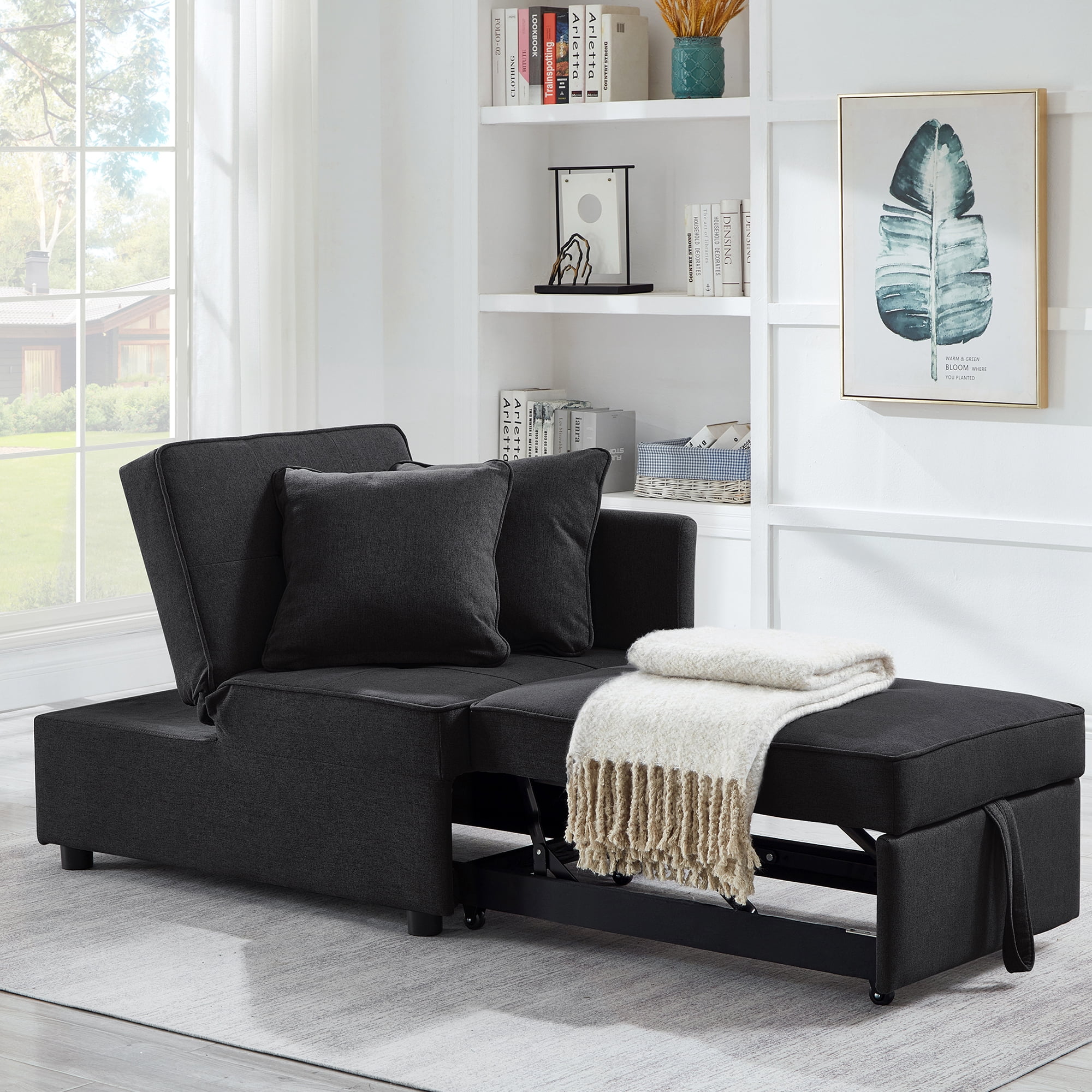 Gexpusm 4 in 1 Convertible Sofa Bed Modern Single Sofa Bed for Small ...