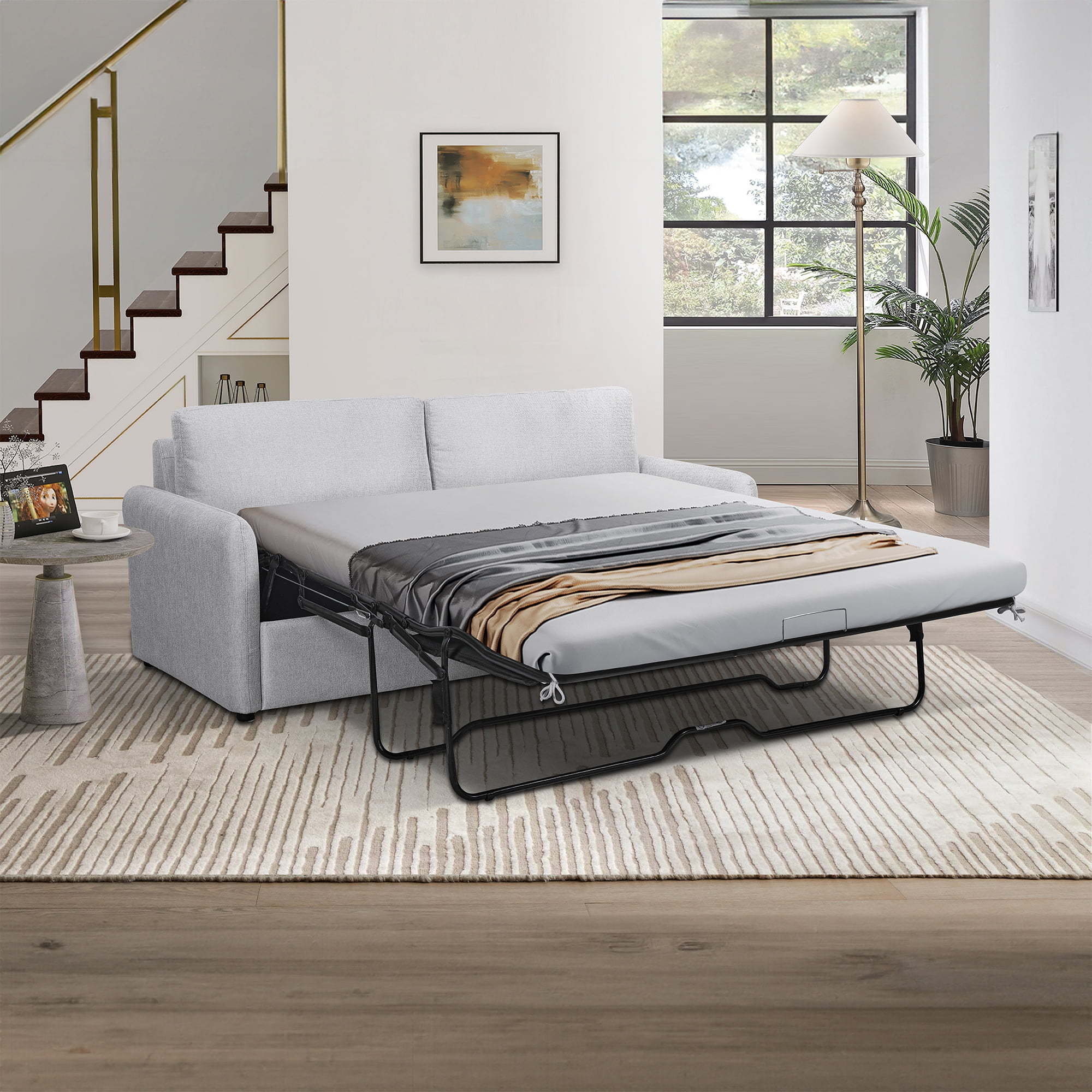 Gexpusm Queen Size Sleeper Sofa Pull Out Bed, Convertible Sofa Bed ...