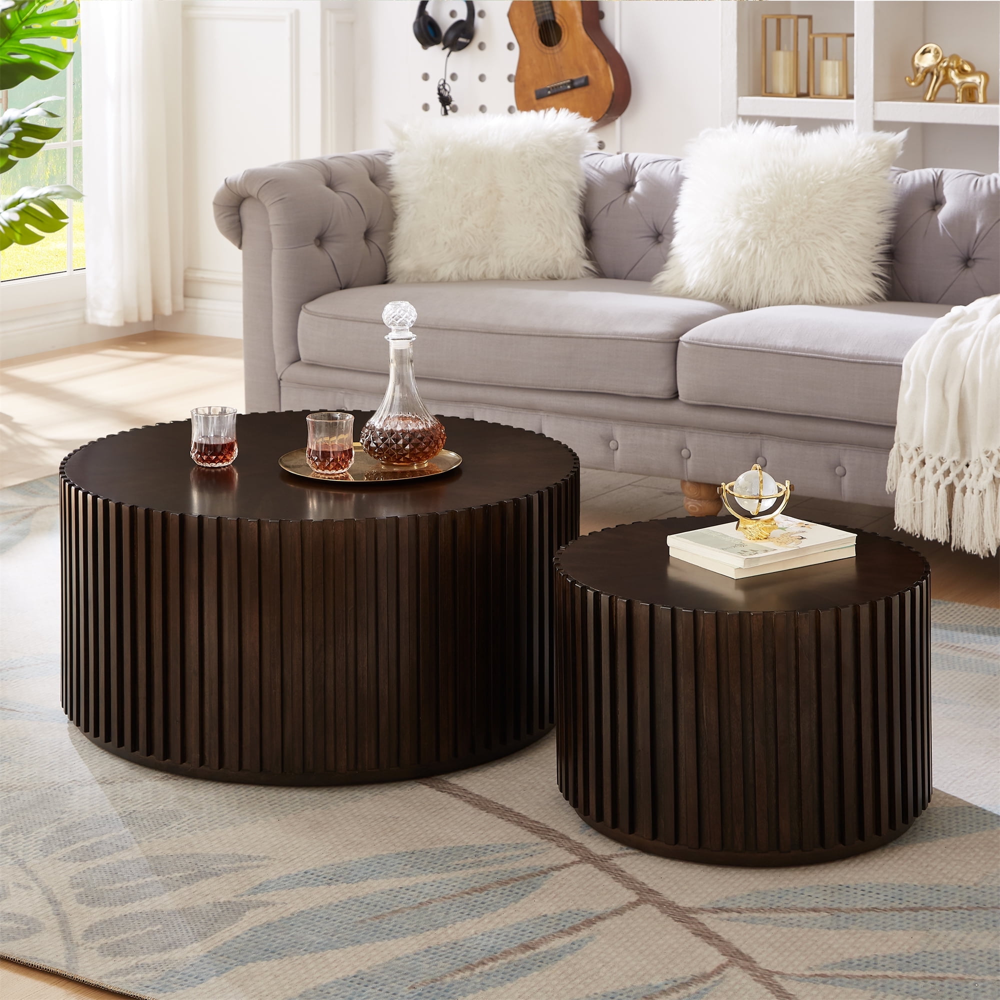 Anwick Contemporary 2pc Nesting Cocktail Table Set - Walmart.com