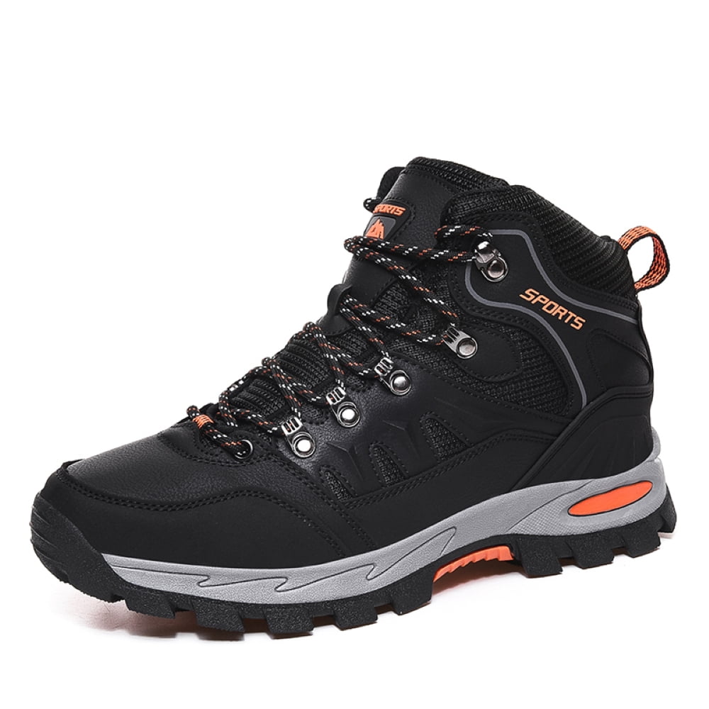 Gexuosn Hiking Boots for Men Mid Ankle Trekking Trails Boots Work Boots ...