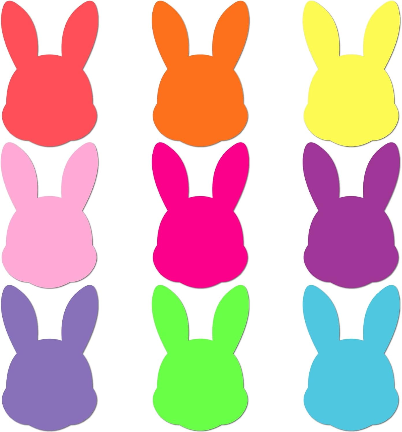 Geyee 108 Pcs Bunny Cutouts Paper Rabbit Easter Bulletin Board ...