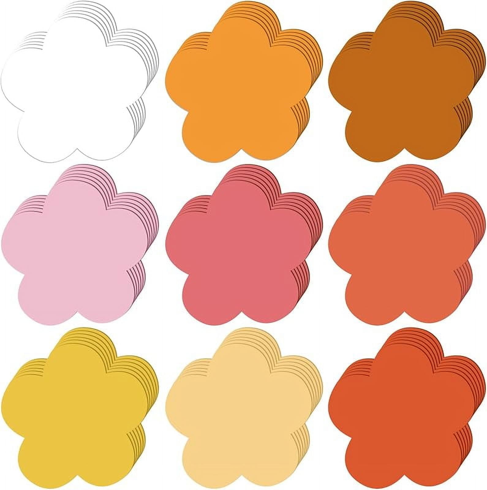 Geyee 108 Pcs Colorful Small Flower Cutouts Paper Spring Summer ...