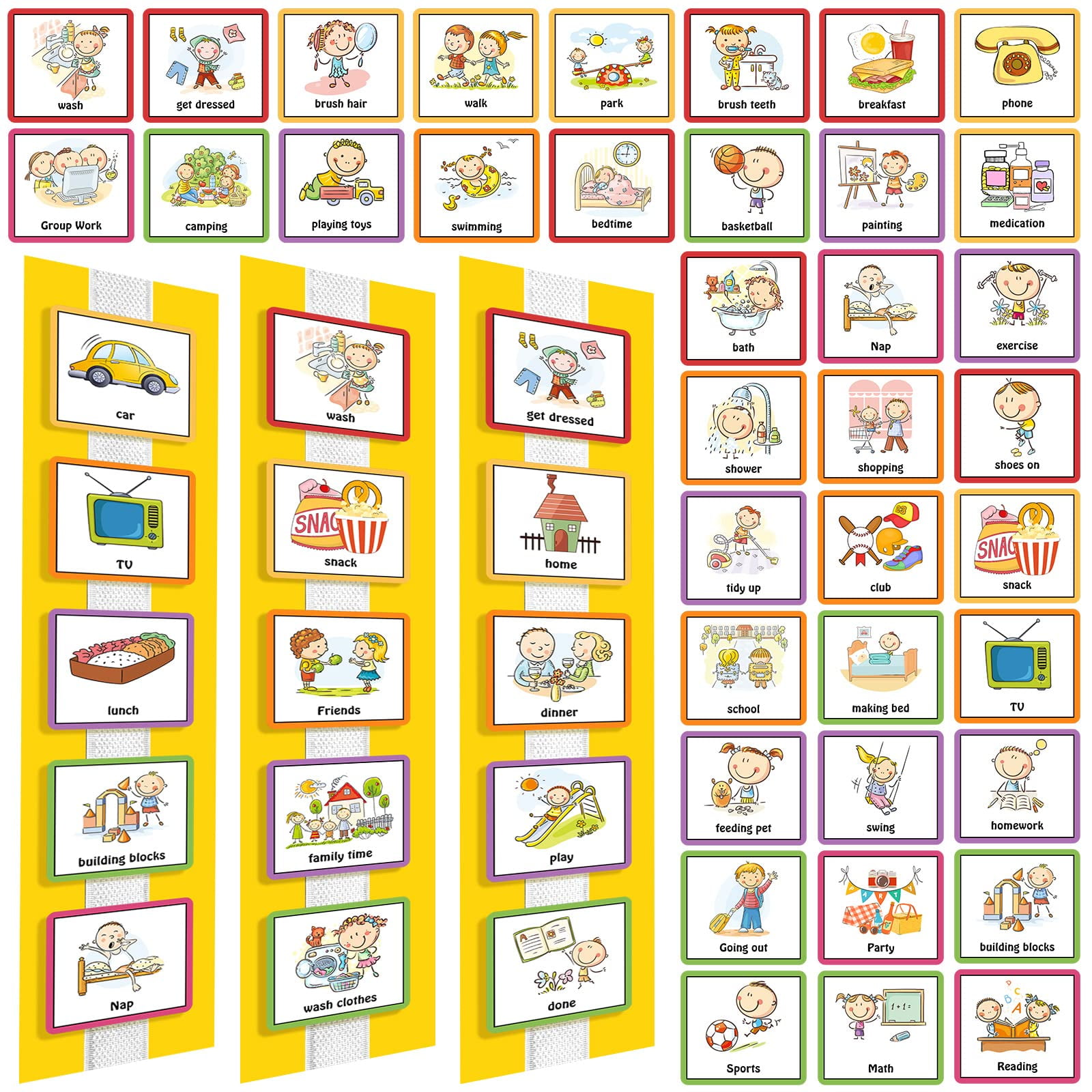 Geyee Visual Schedule for Kids with Autism Toddler Daily Routine Chart ...