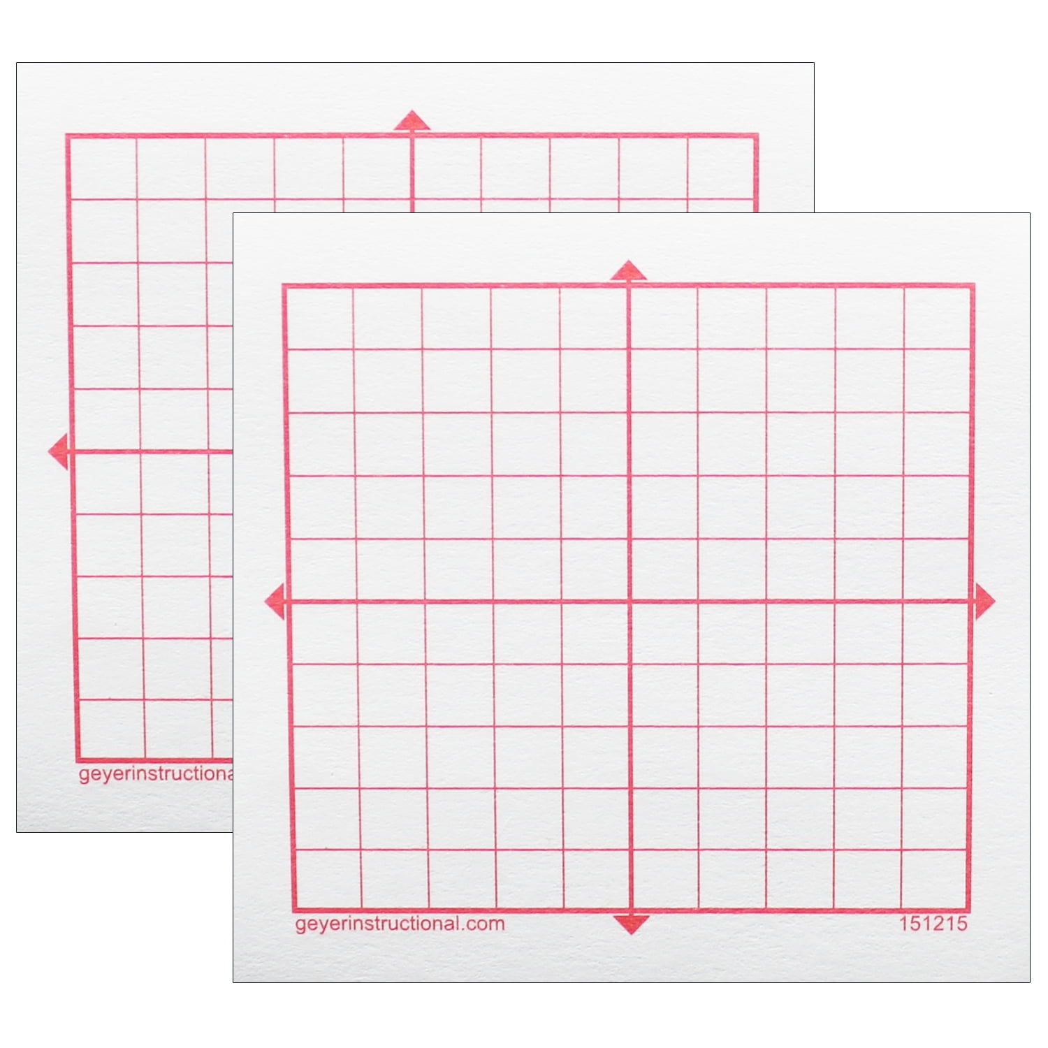 Geyer Instructional Graphing 3M Post-it Notes, XY Axis, 10 x 10 Square ...