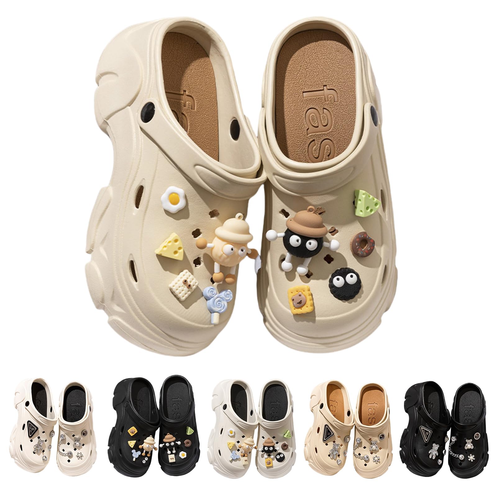 Gezolligheid Women's Platform Clogs Cloud Slippers Beach Sandals ...