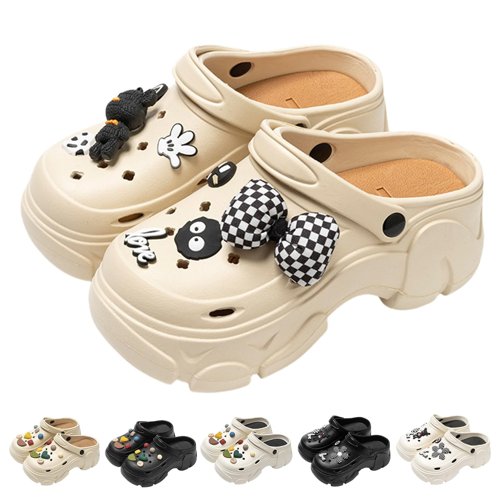 Gezolligheid Women's Platform Clogs Cloud Slippers Beach Sandals ...