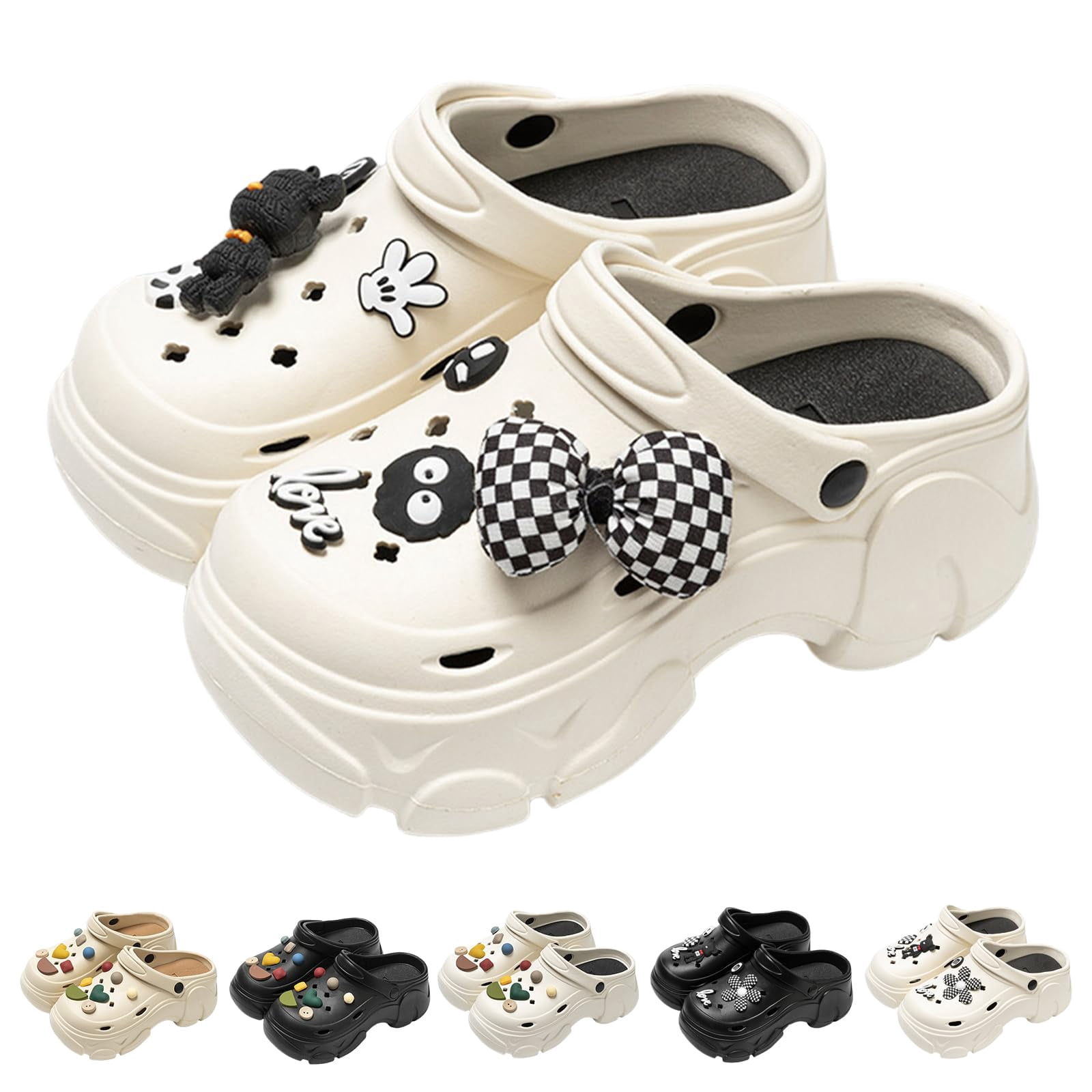 Gezolligheid Women's Platform Clogs Cloud Slippers Beach Sandals ...